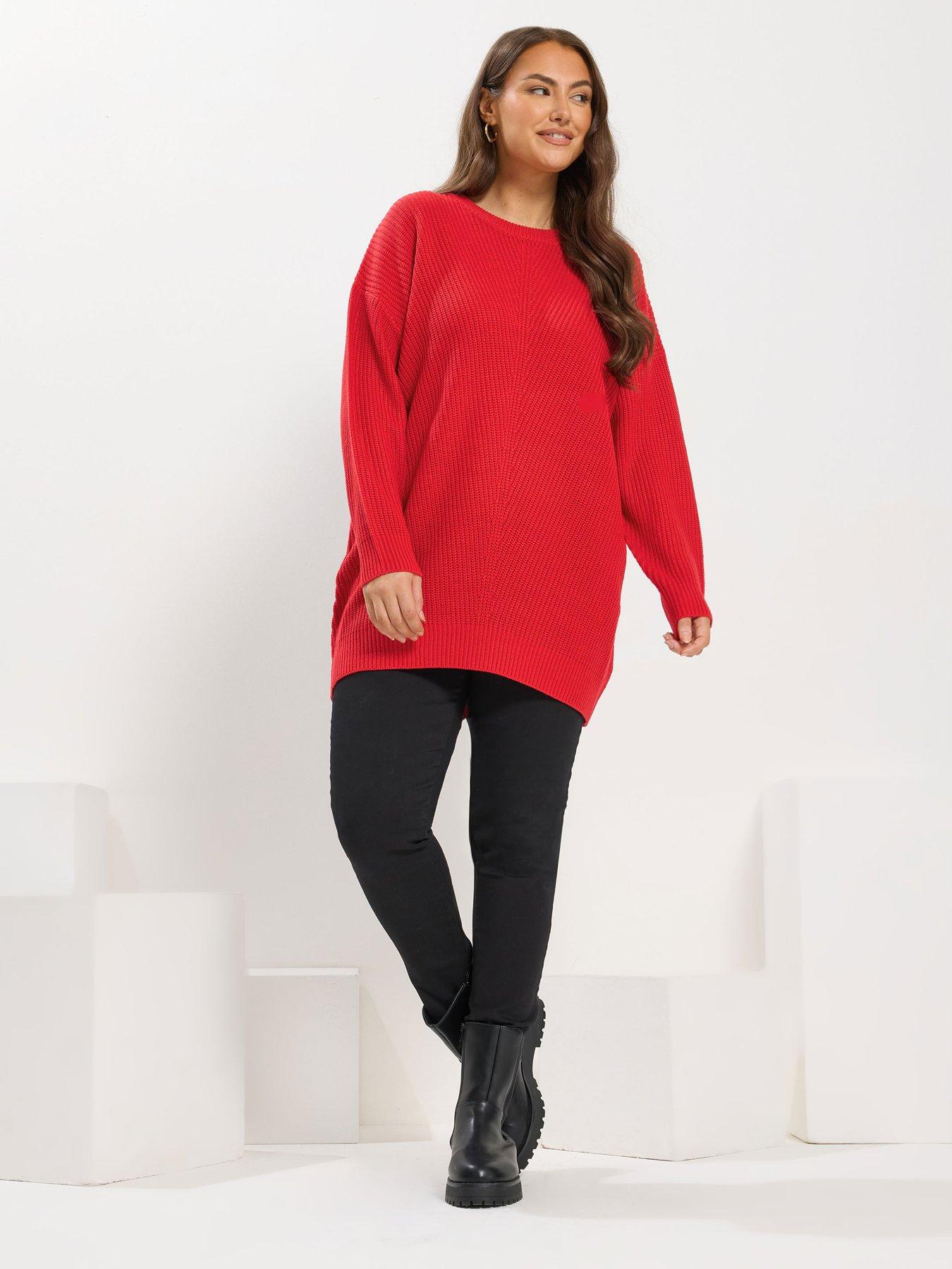 Yours Curve Essential Jumper - Red | Very
