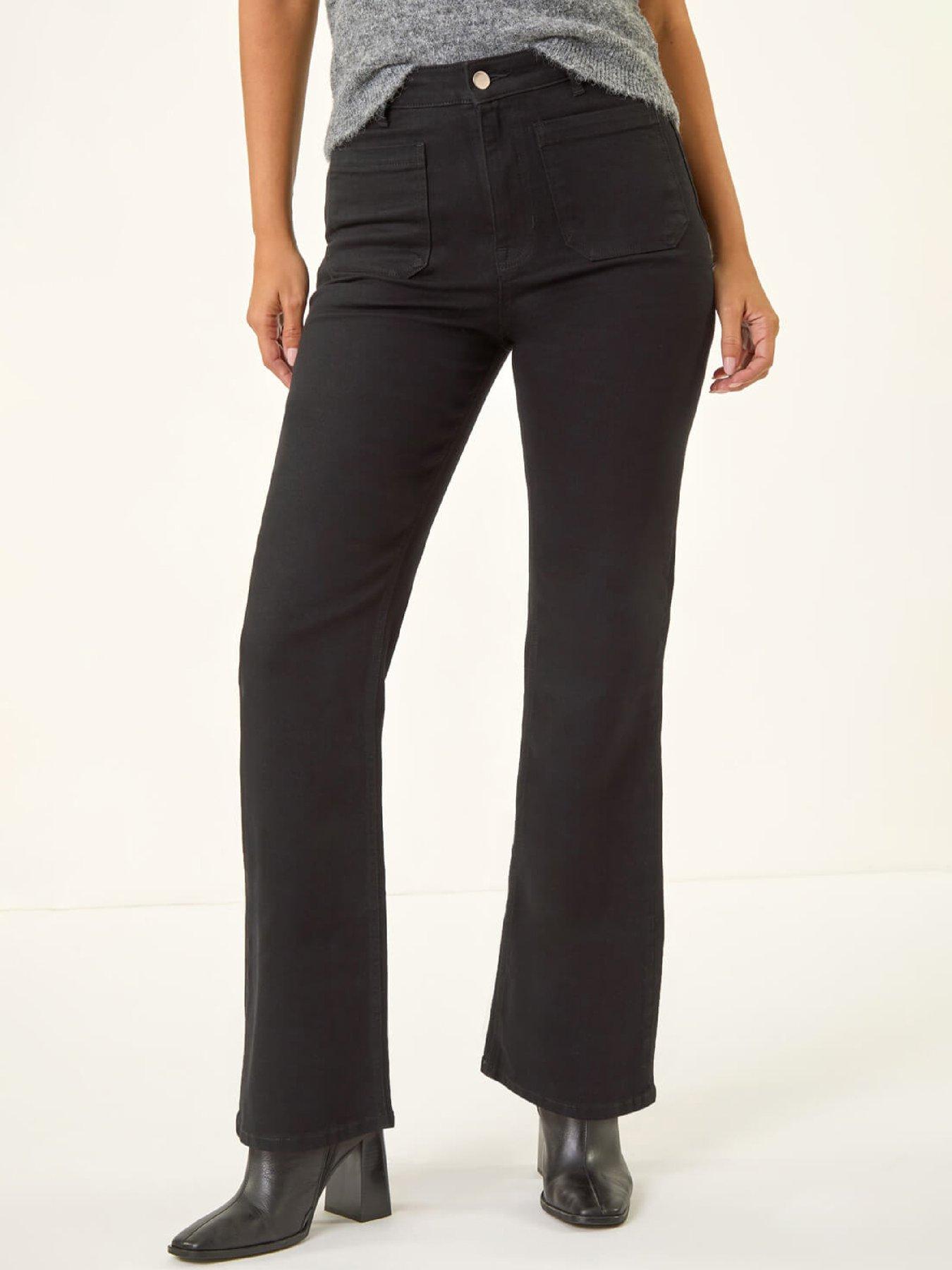 Roman Dusk Front Pocket Bootcut Jeans - Black | Very