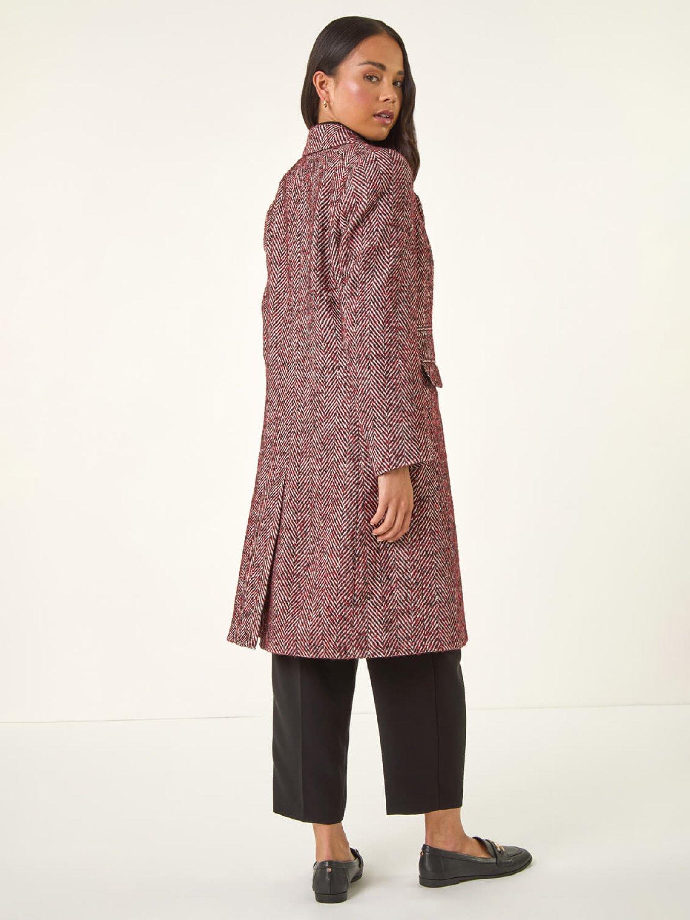 Roman Petite Herringbone Smart Coat - Red | Very