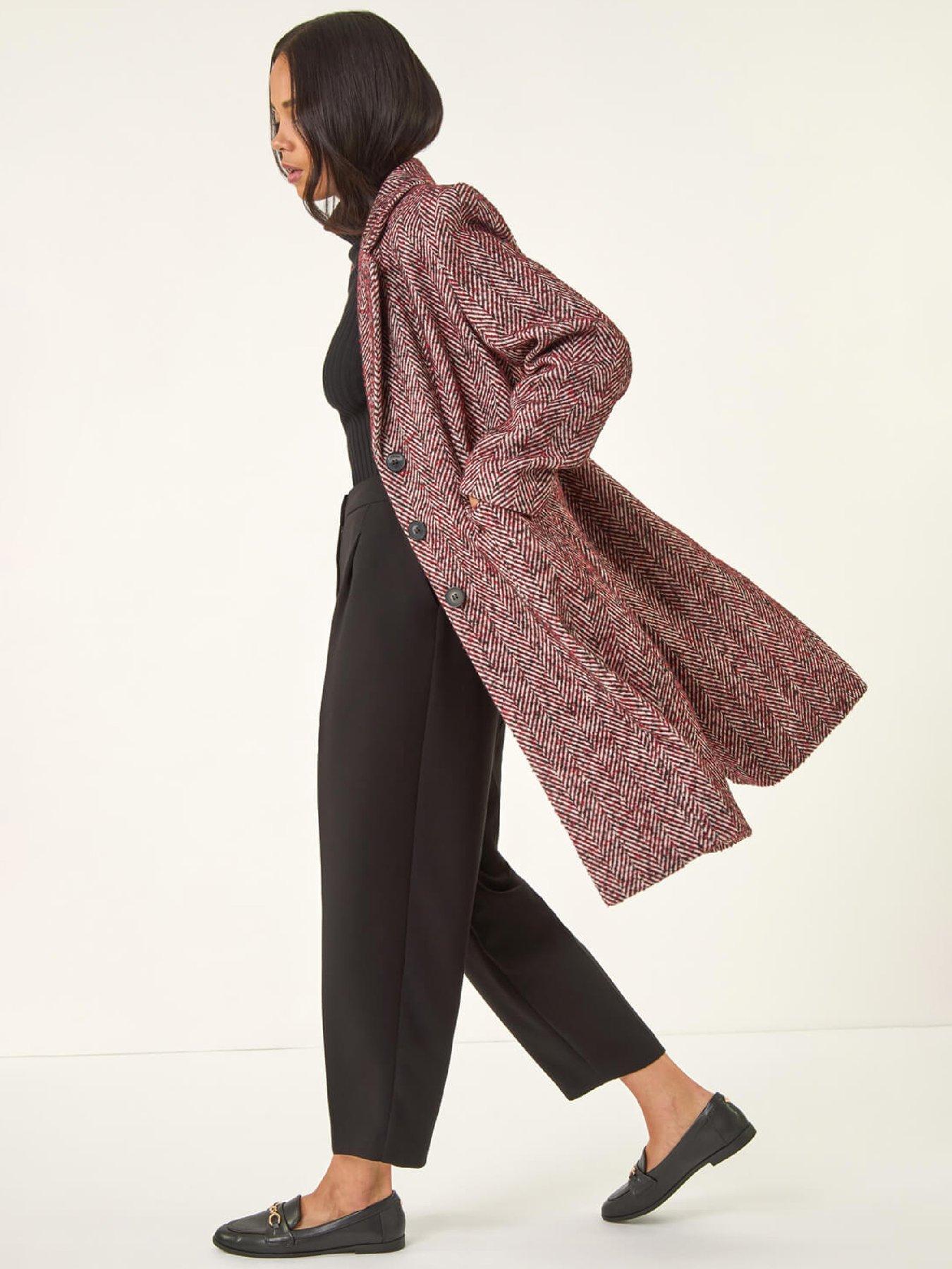 Roman Petite Herringbone Smart Coat - Red | Very