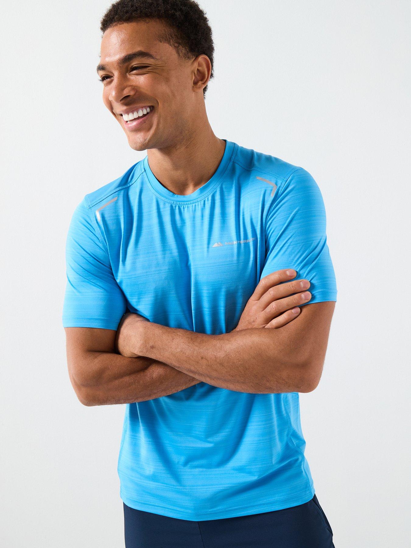 Monterrain Mens Lyder 3.0 Space Dye T-Shirt - Azure Blue | Very