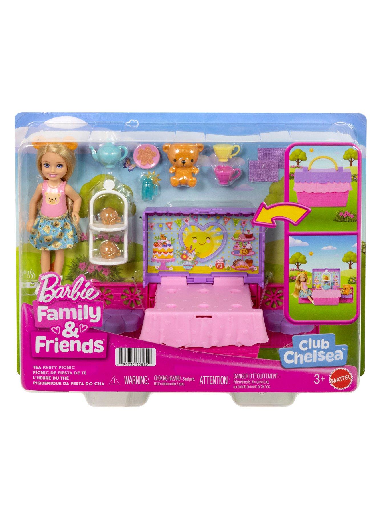 Barbie Family & Friends Club Chelsea Pop-Up Tea Party Playset with ...