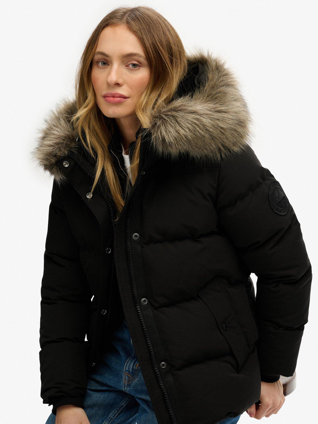 Superdry Everest 5 Baffle Puffer Jacket - Black | Very