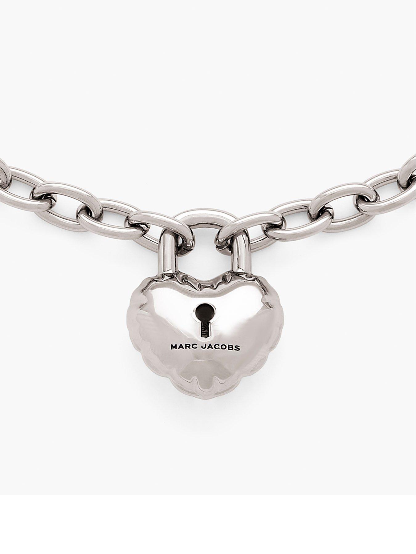 MARC JACOBS Balloon Heart Lock Pendant Necklace - Silver | Very