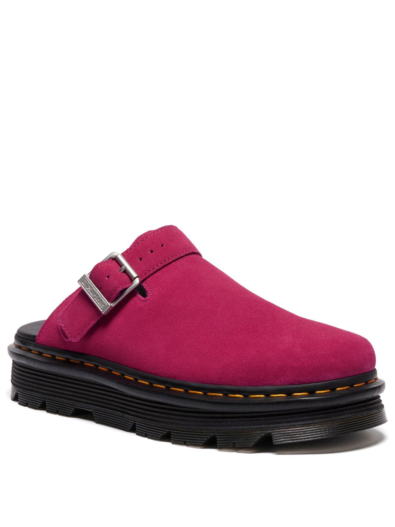 Dr Martens Zebzag Suede Mule - Fuchsia Pink | Very