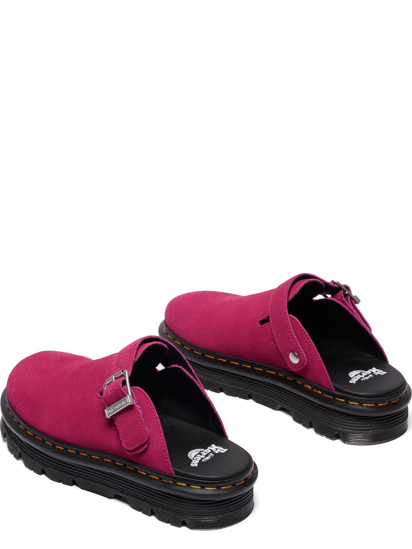 Dr Martens Zebzag Suede Mule - Fuchsia Pink | Very