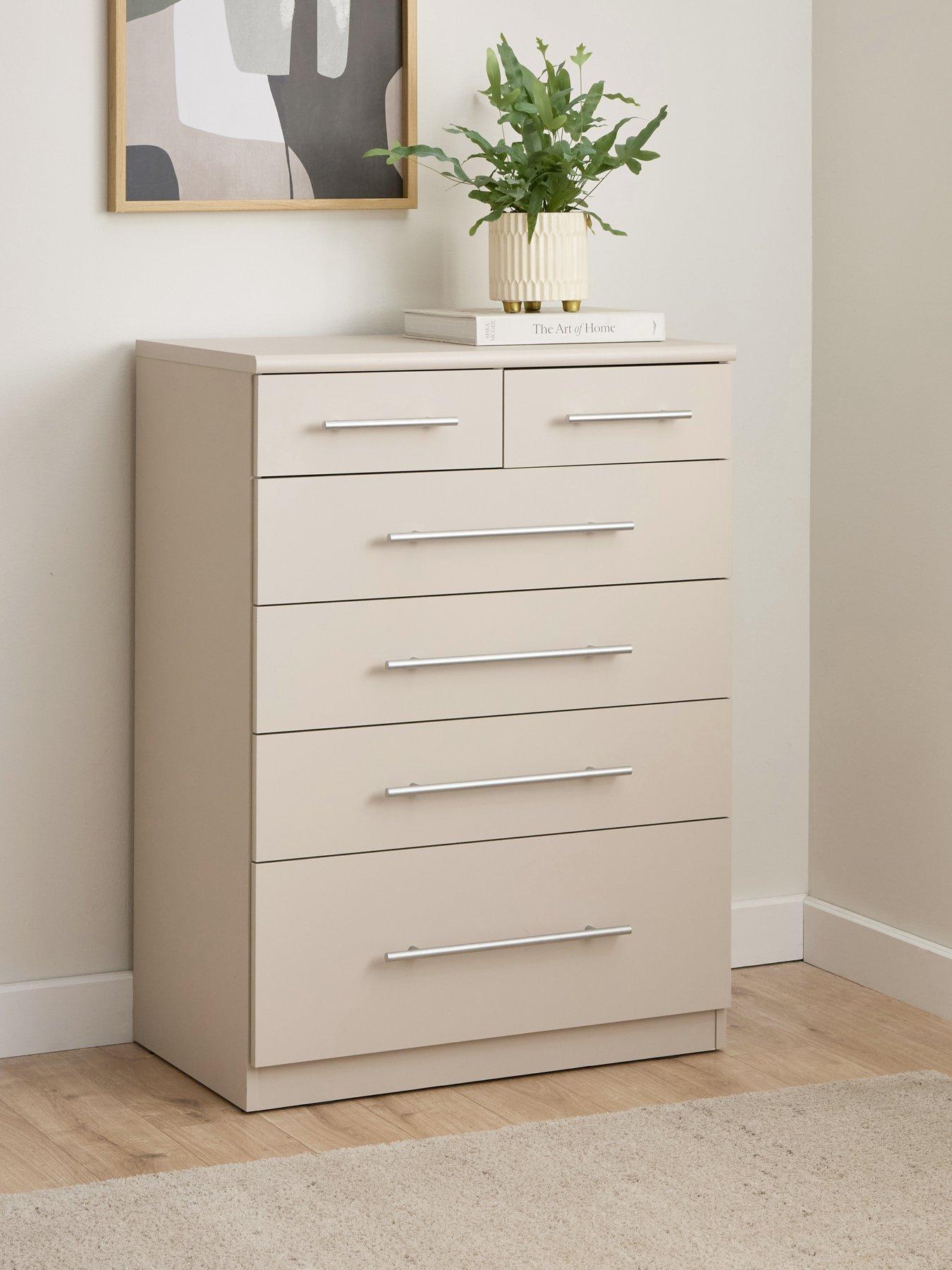 The Very Collection Prague Graduated 4 + 2 Drawer Chest - Oatmeal - FSC ...