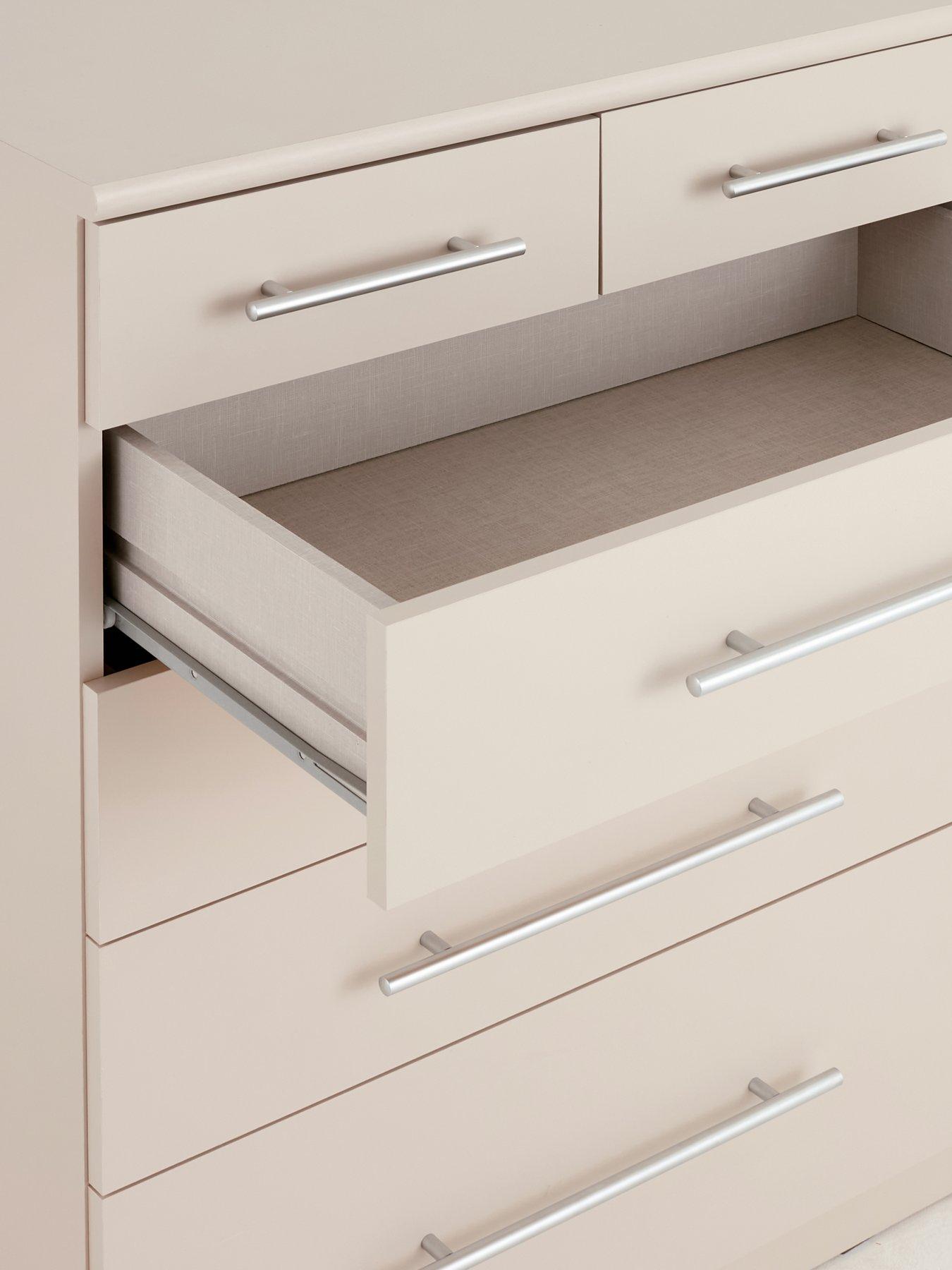 The Very Collection Prague Graduated 4 + 2 Drawer Chest - Oatmeal - FSC ...