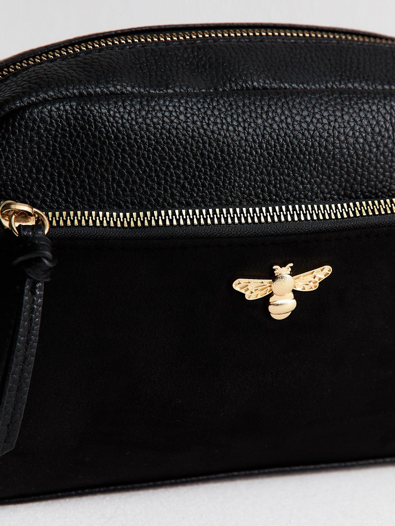 New Look Faux Leather Bee Camera Crossbody Bag - Black | Very