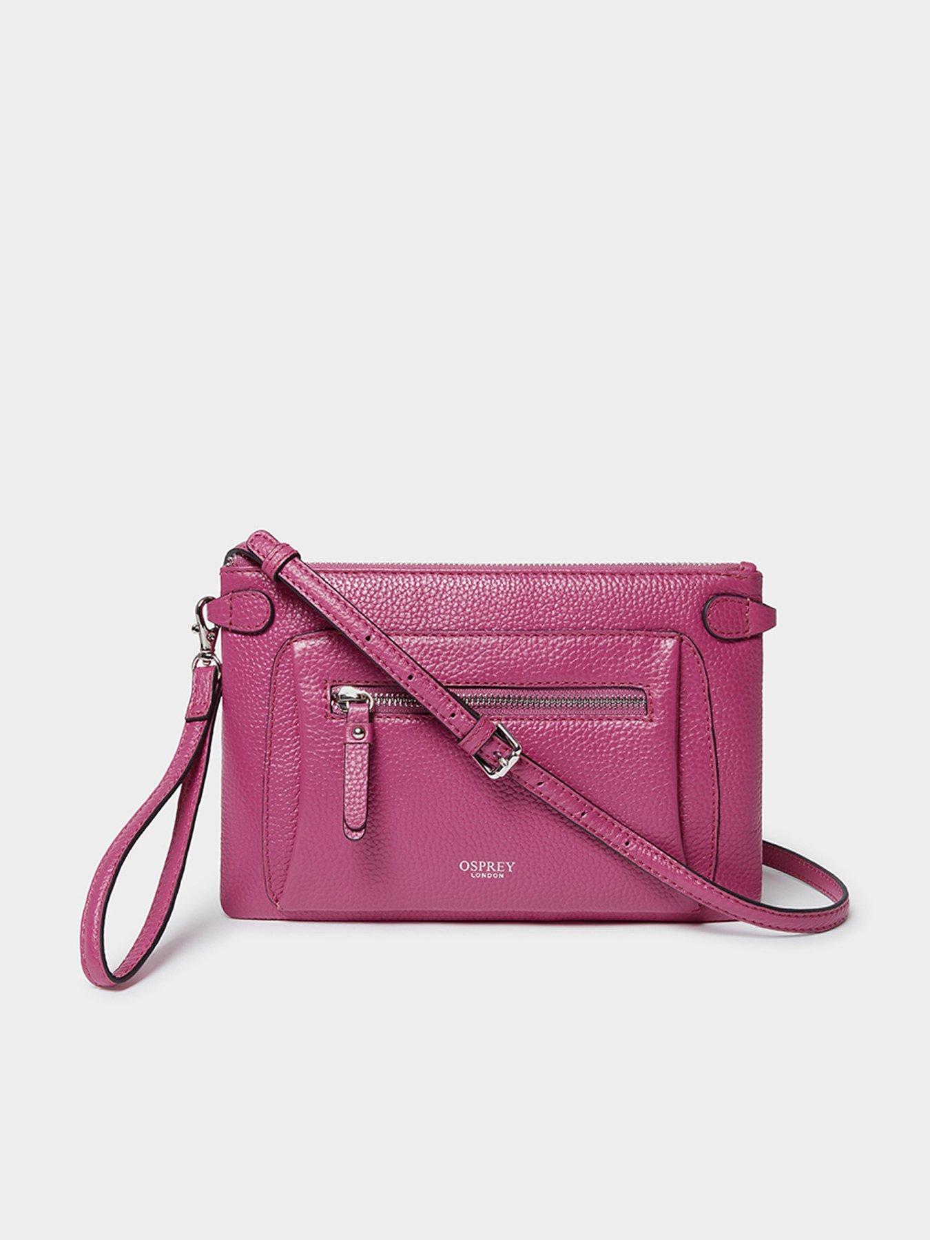 Osprey London The Ruby Leather Crossbody Clutch Bag - Wild Orchid | Very