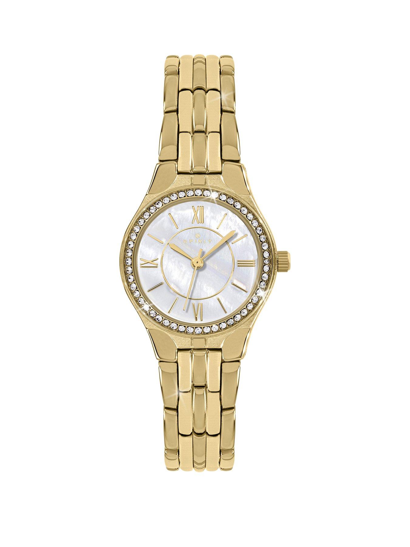 Spirit Ladies Gold Plated Stone Set Bracelet Watch | Very
