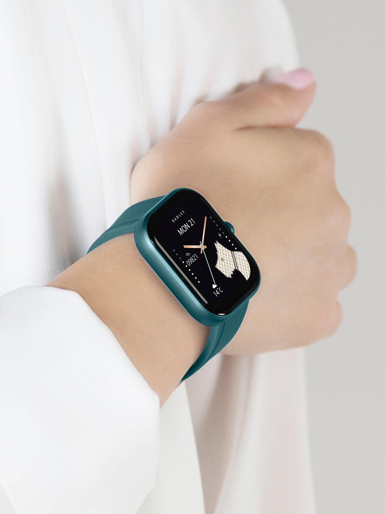Radley Series 55 Stone And Teal Silicone Strap Smartwatch TFT/Calling ...
