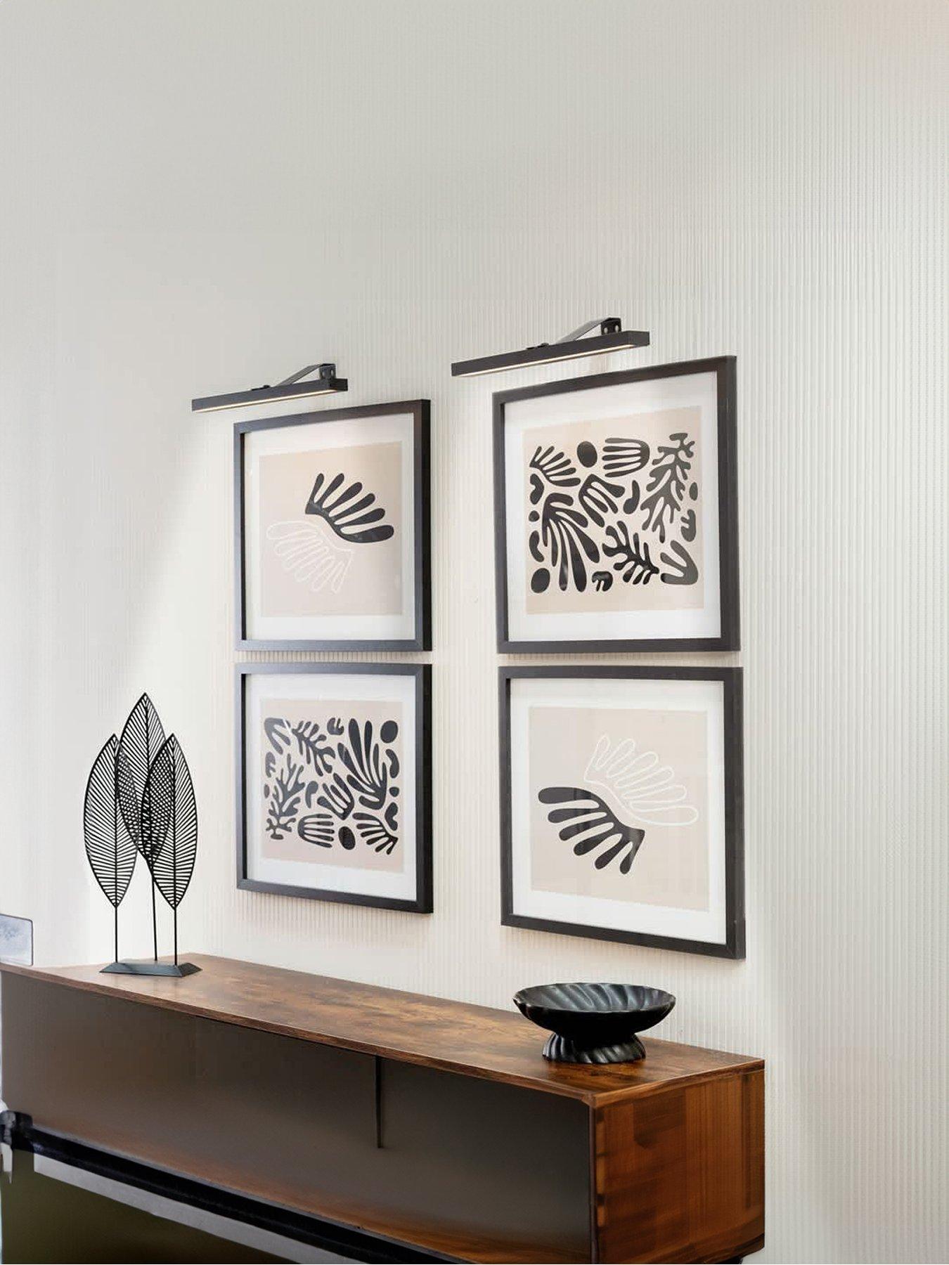 ValueLights Pair Of Ryle Black Rechargeable Easy Fit Wall Light | Very