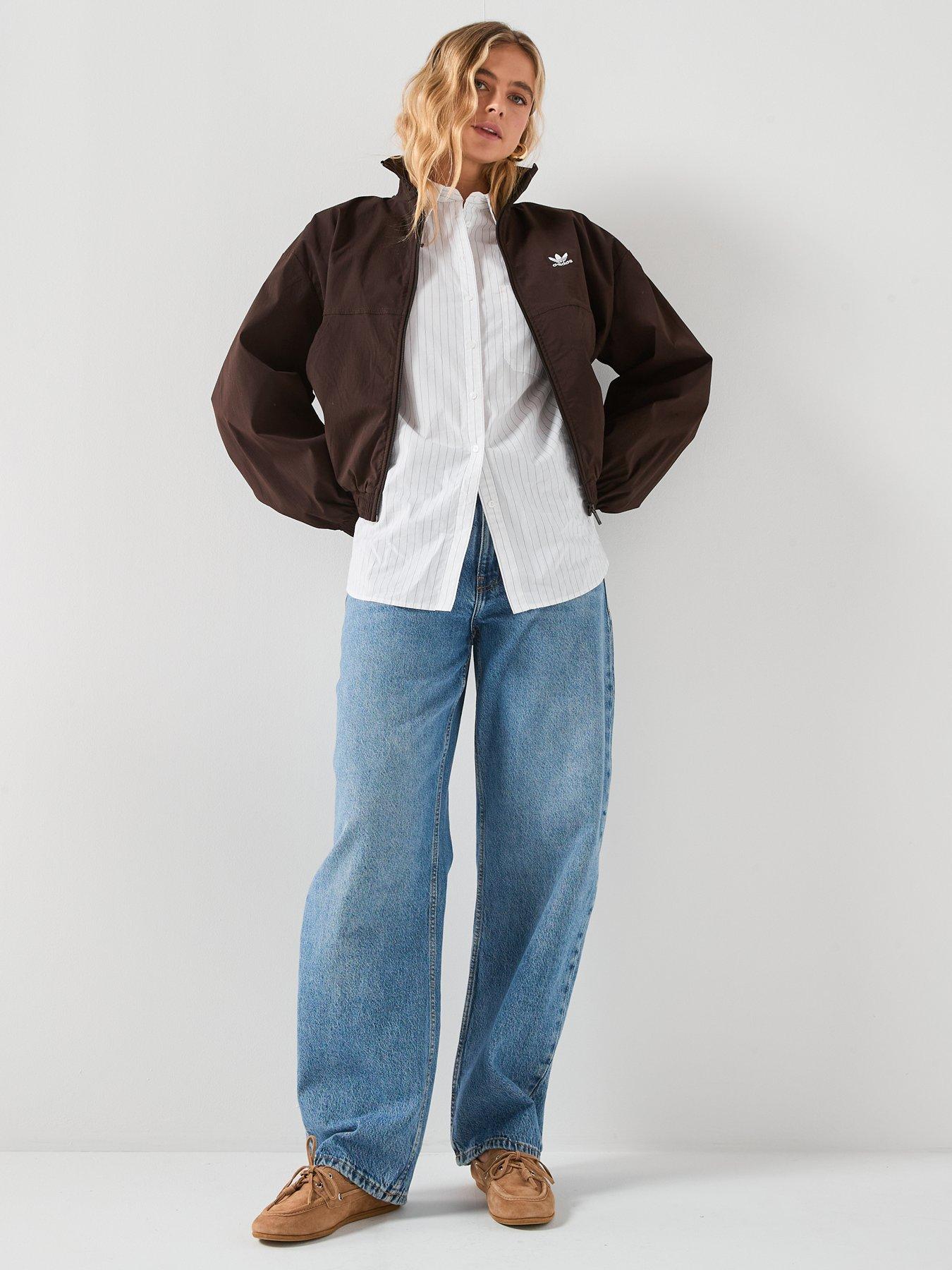 adidas Originals Women's Essentials Woven Windbreaker - Brown | Very