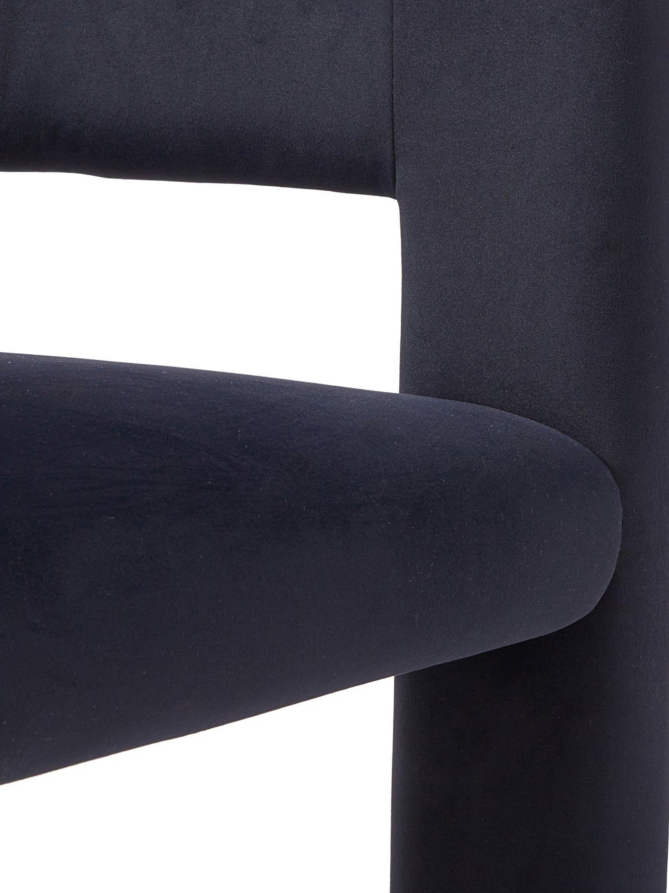 The Very Collection Nell Velvet Dining Chair - Navy - FSC® Certified | Very