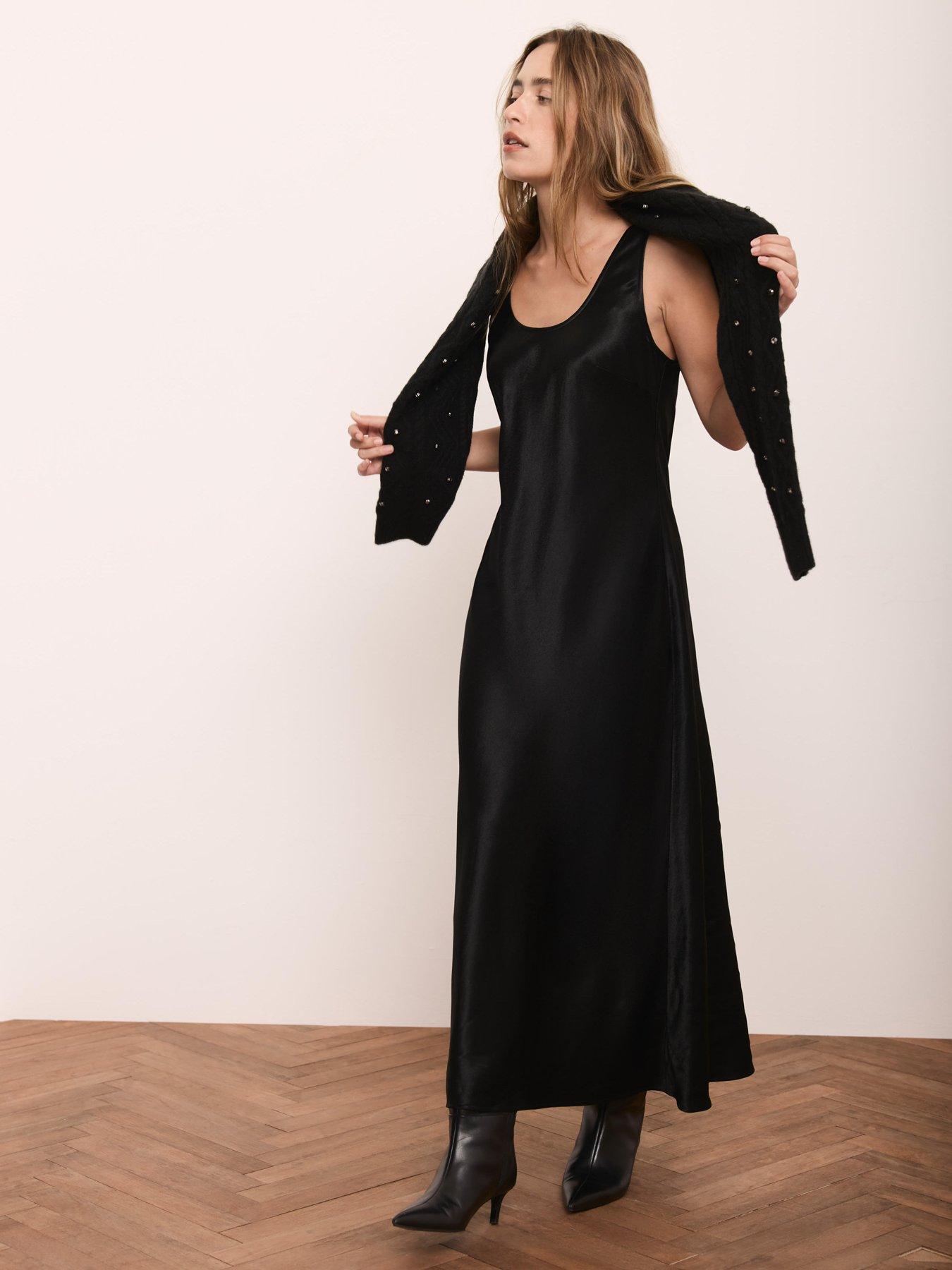 Mint Velvet Embellished Knit Dress - Black | Very