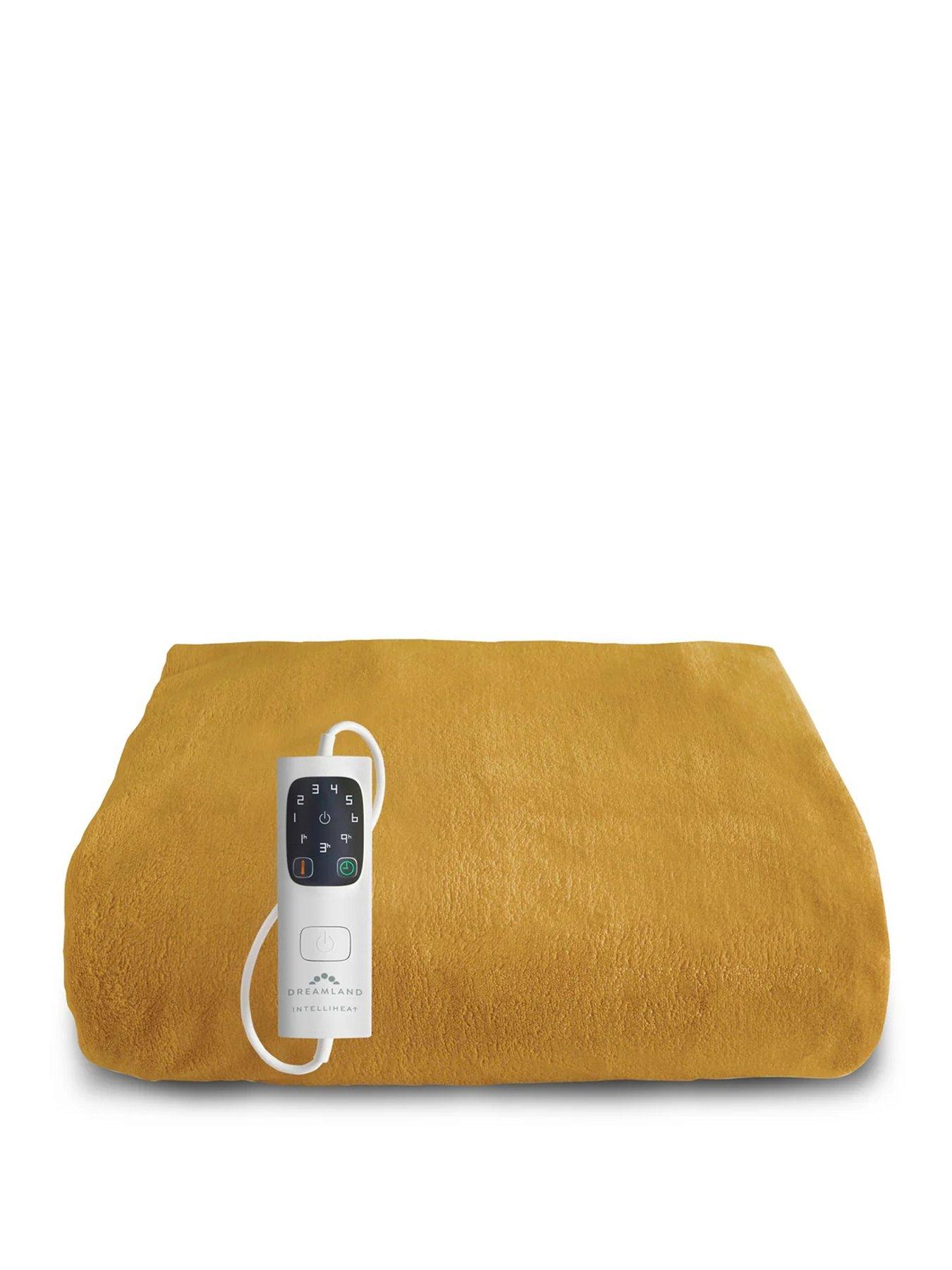 Dreamland Snuggle Up Warming Large Mustard Throw | Very