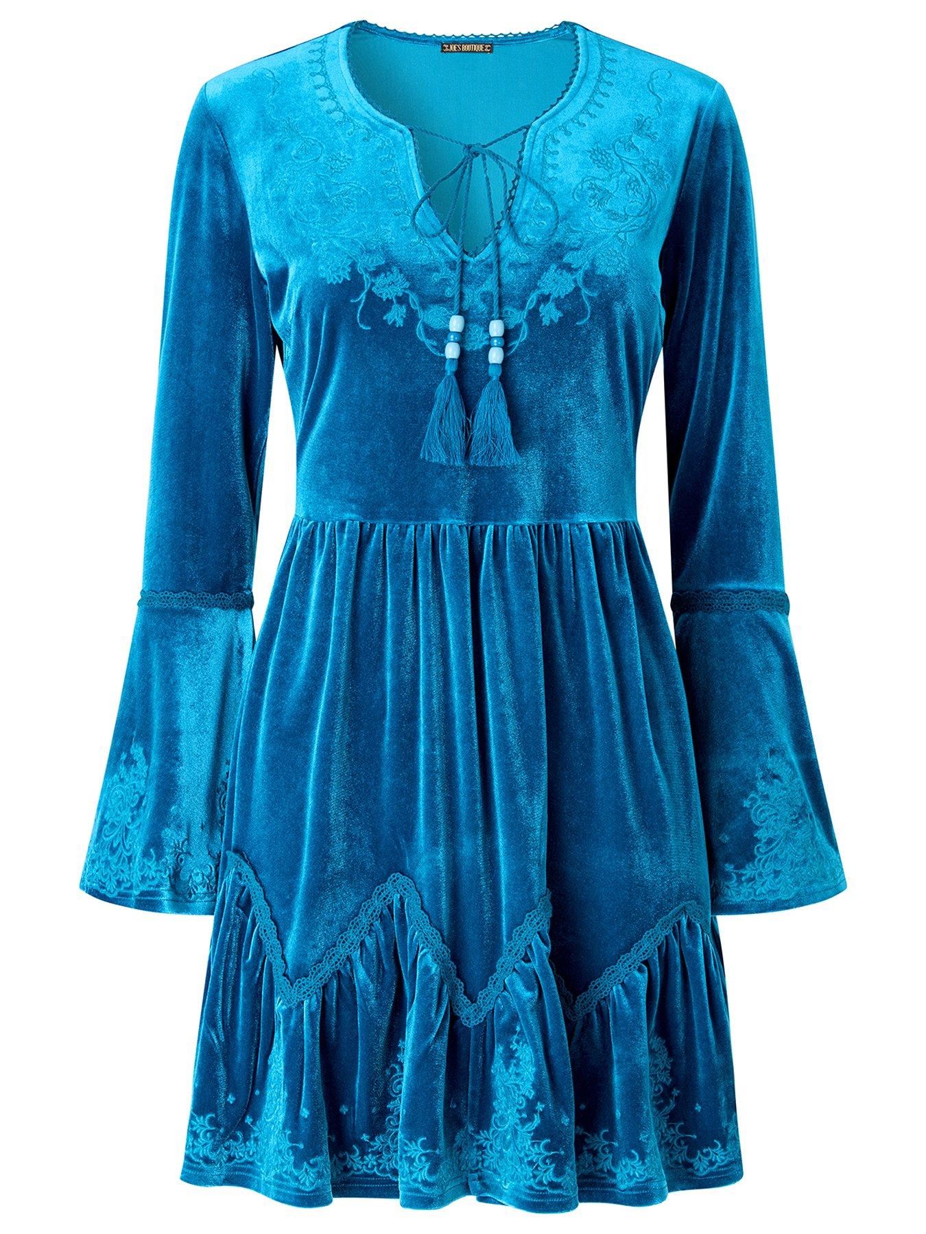 Joe Browns Bright And Beautiful Velvet Tunic Top - Blue | Very
