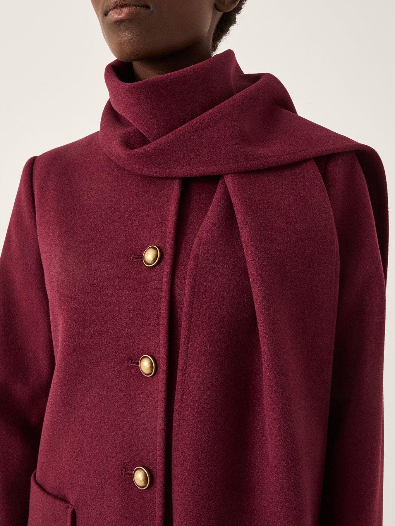 Monsoon Alicia Scarf Coat - Red | Very