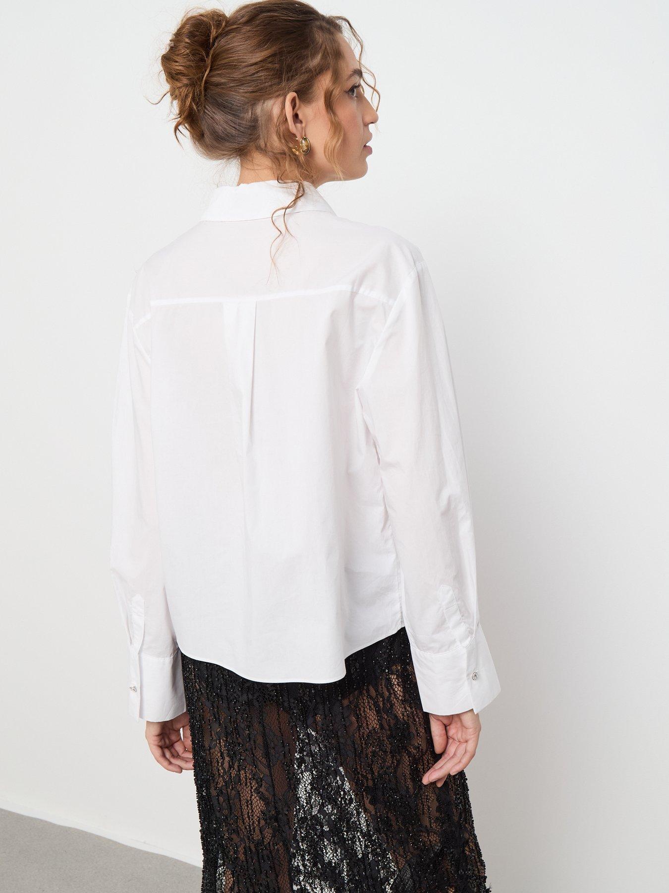 Mango Crystal Detail Shirt - Cream | Very