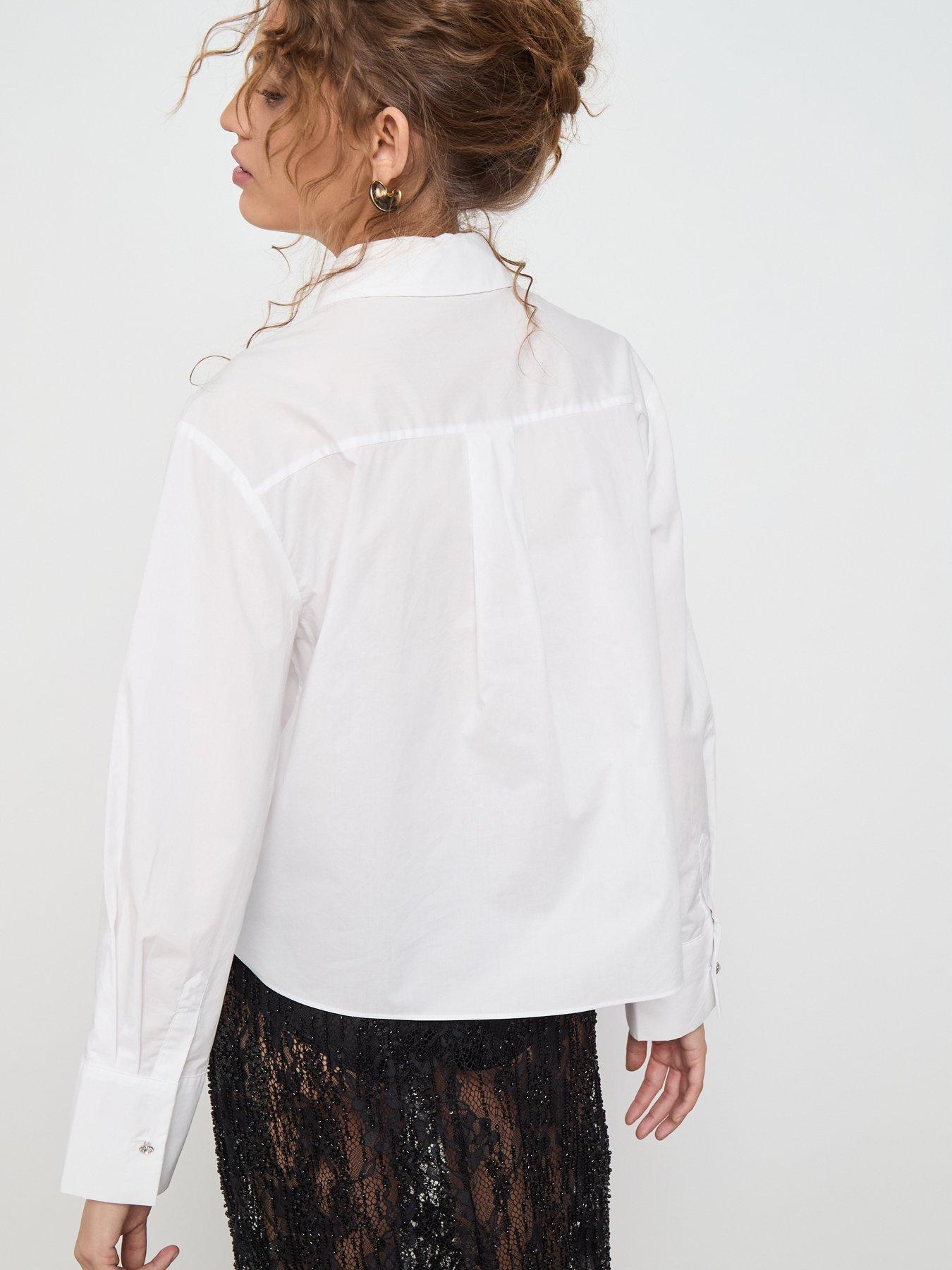 Mango Crystal Detail Shirt - Cream | Very