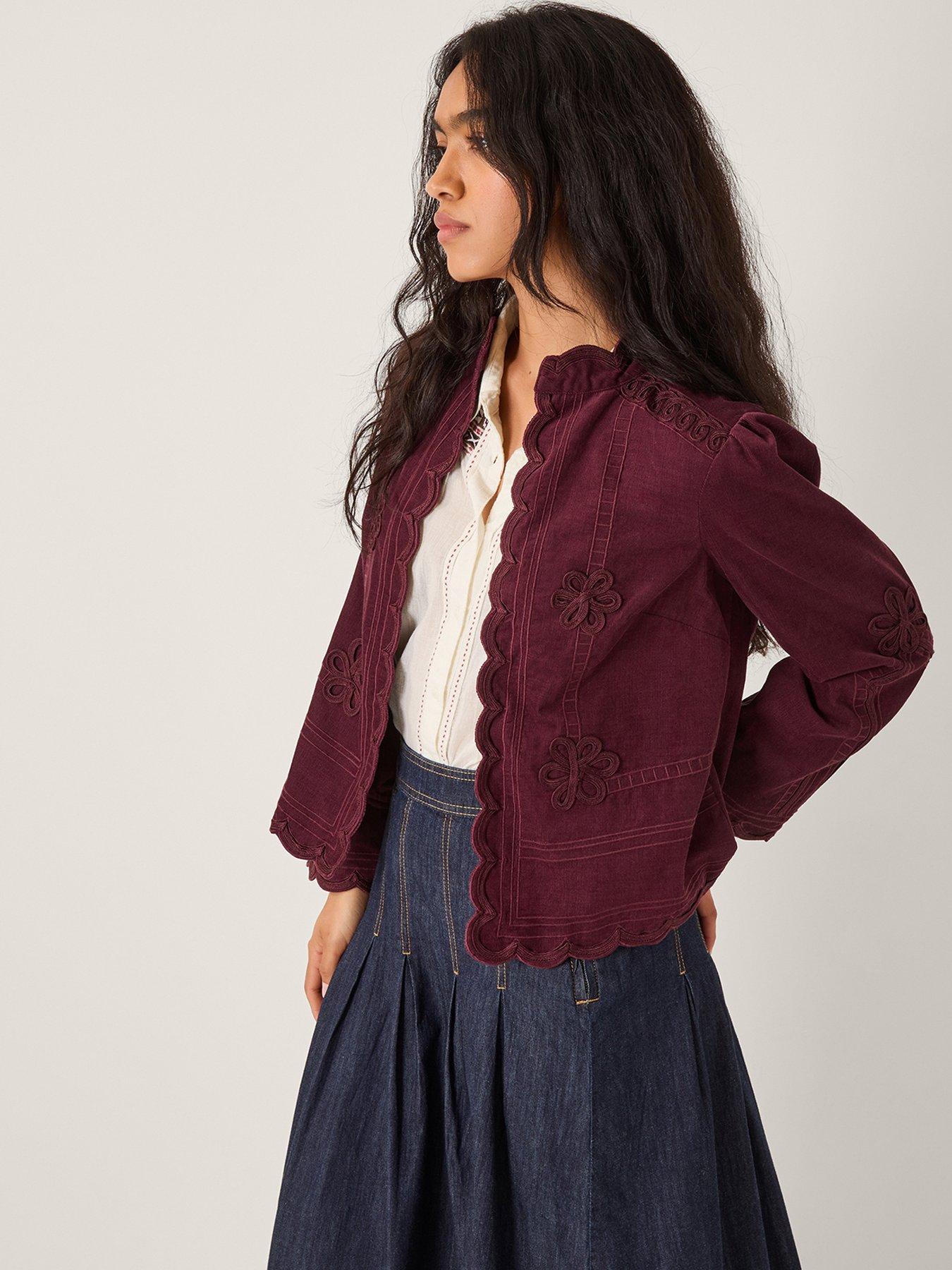 Monsoon Jimena Cord Jacket - Red | Very