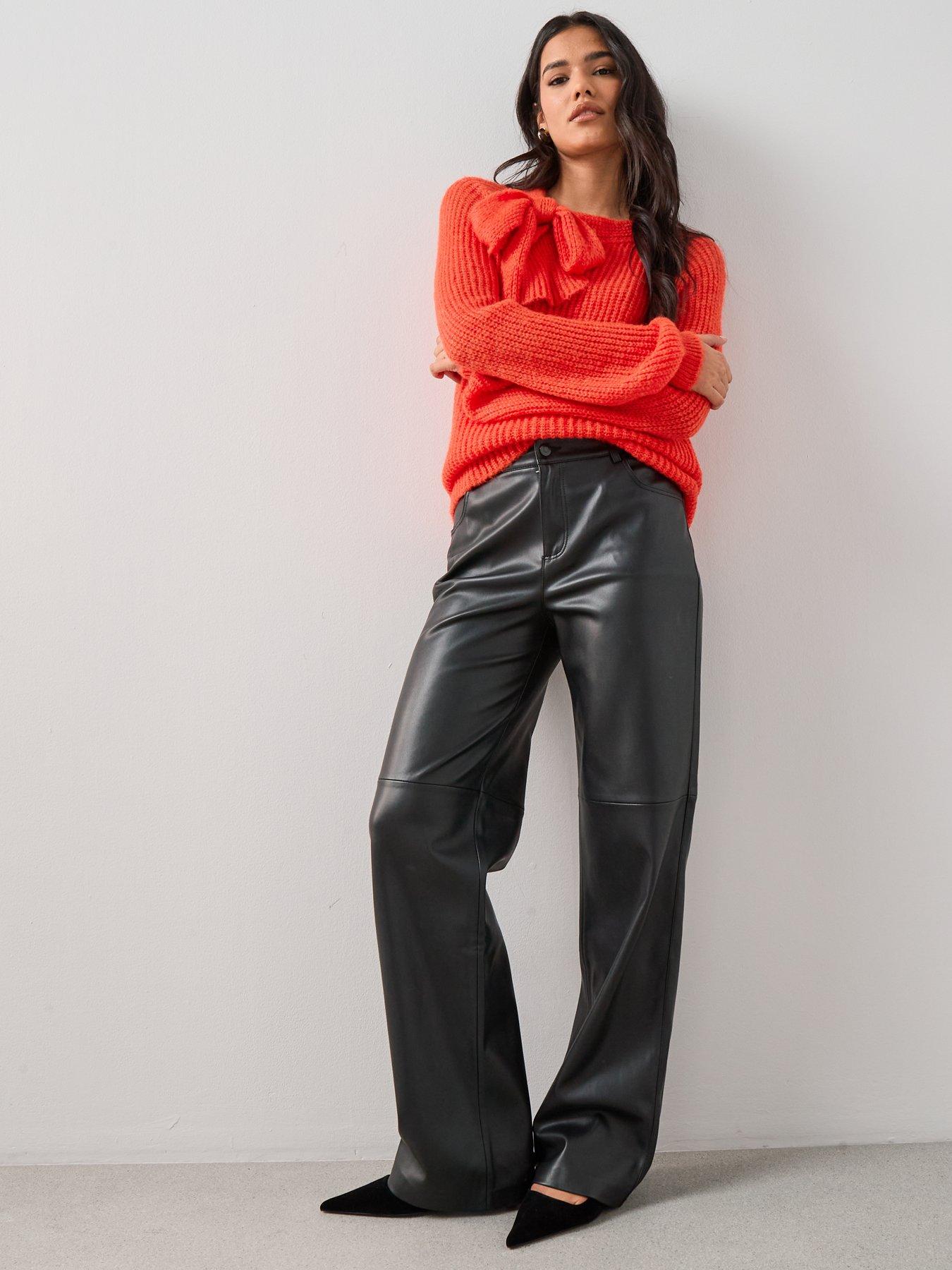 The Very Collection Bow Neck Knitted Jumper - Red | Very