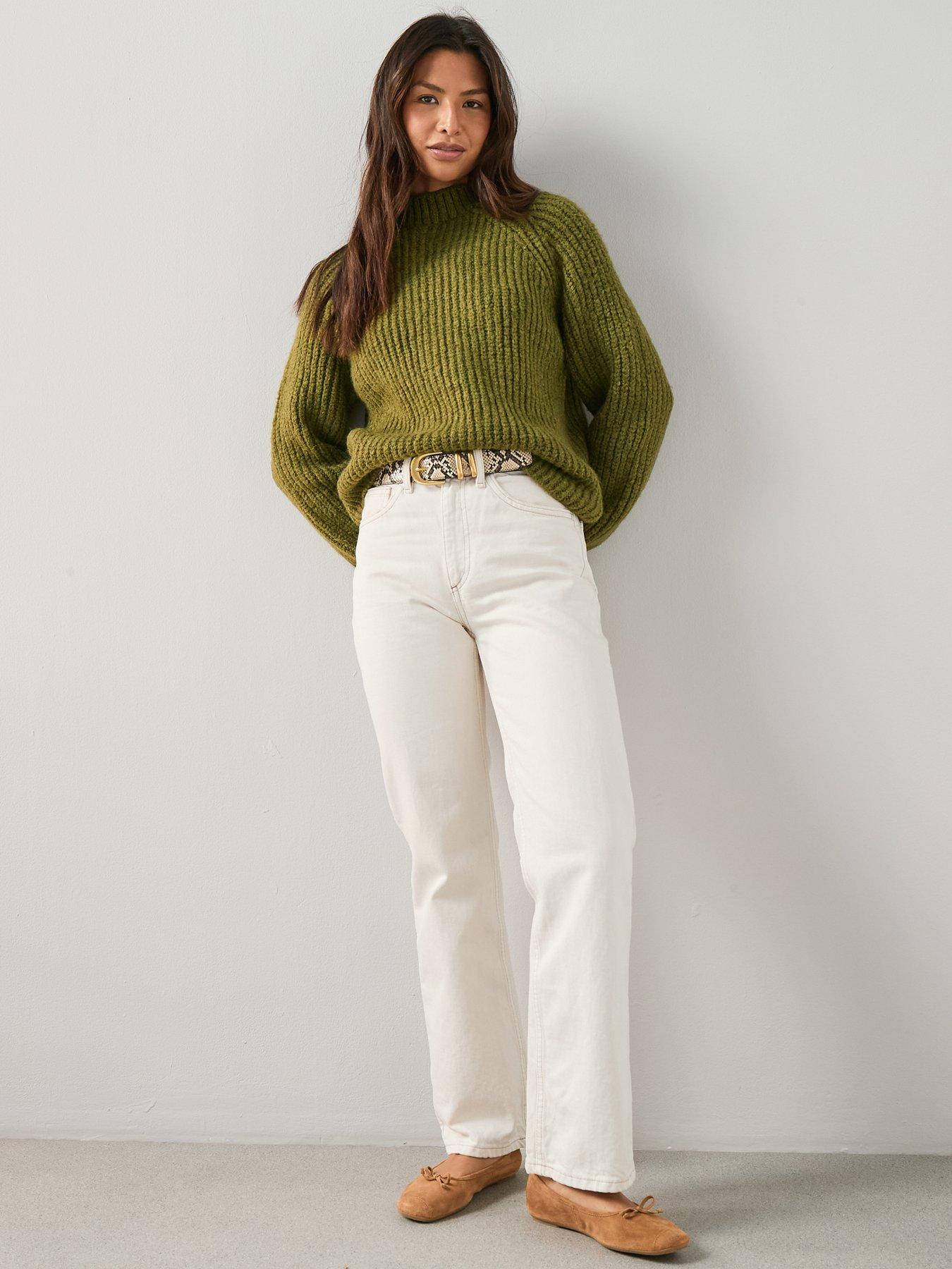 The Very Collection Funnel Neck Jumper - Green | Very