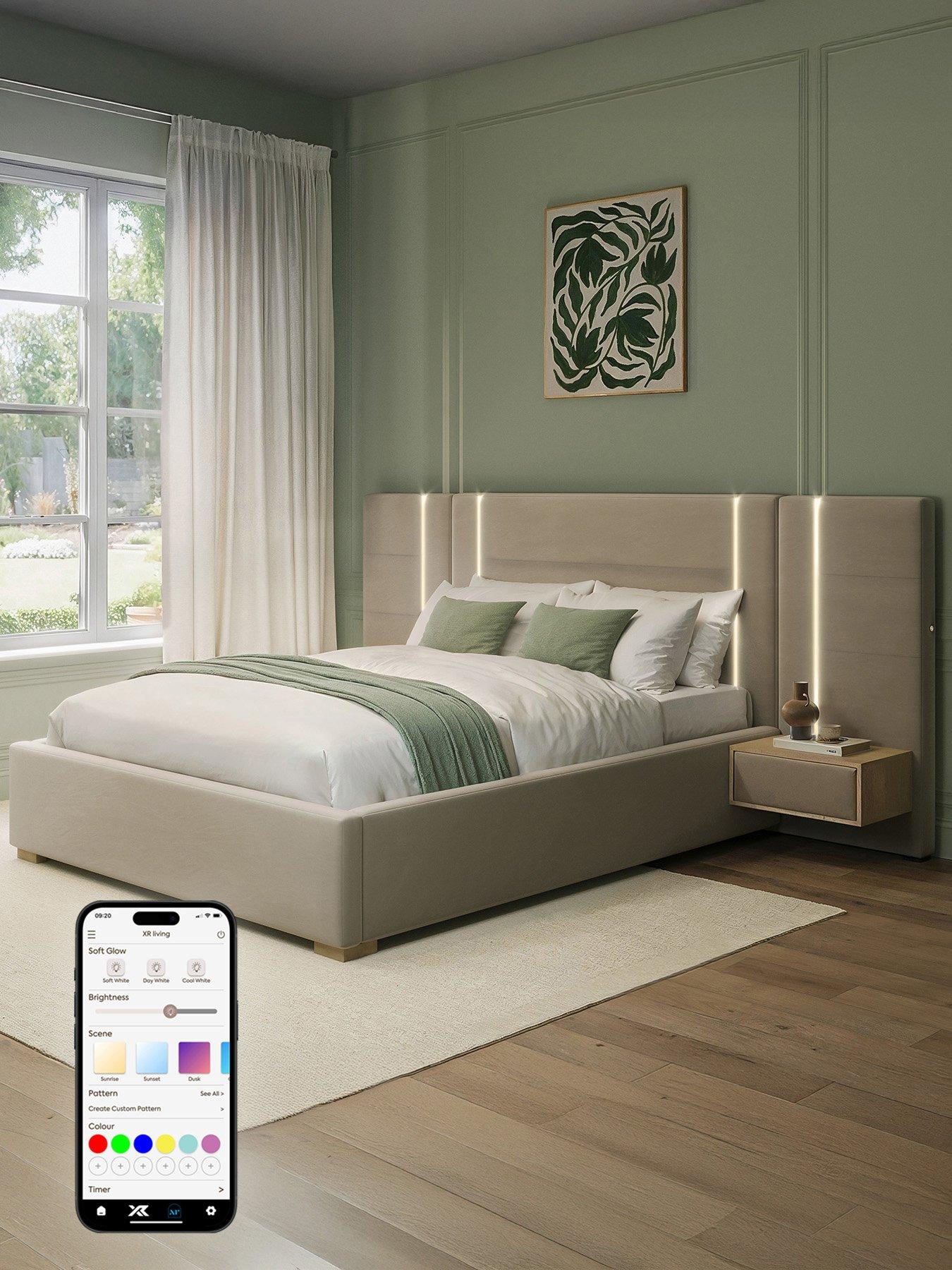 Home & Garden | Bed Frames | Double 4ft 6in | Velvet | Very