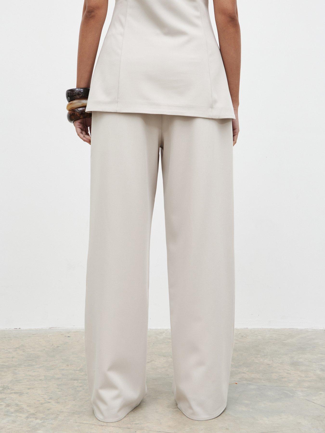 Pretty Lavish Brylee Tailored Drawstring Co-ord Trousers - Stone | Very