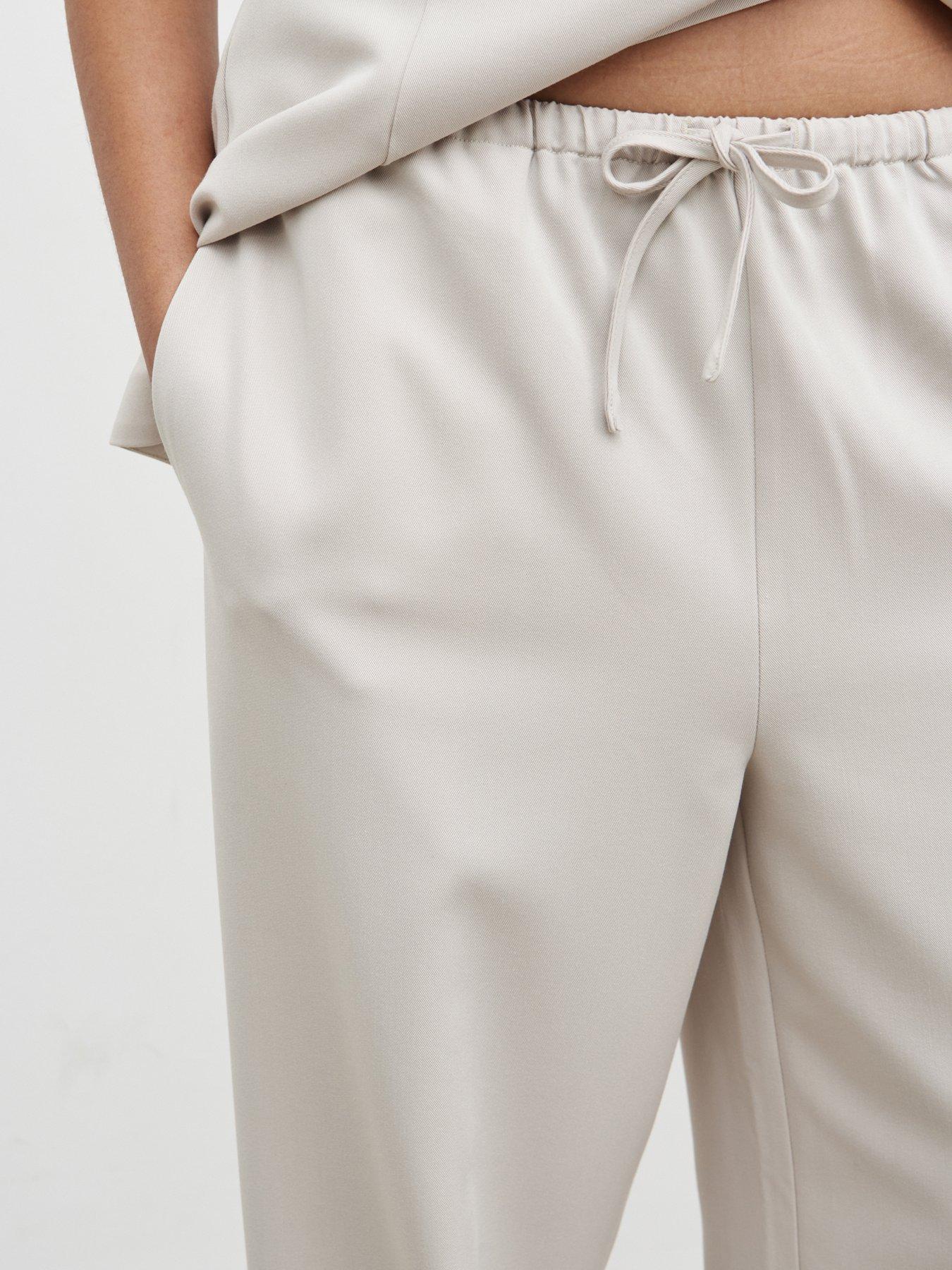 Pretty Lavish Brylee Tailored Drawstring Co-ord Trousers - Stone | Very