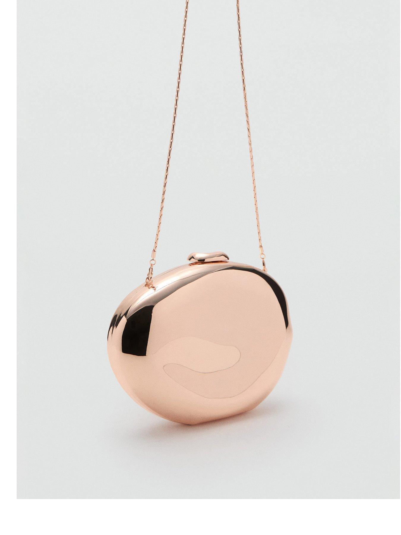 Mango Gold Pebble Clutch Bag | Very