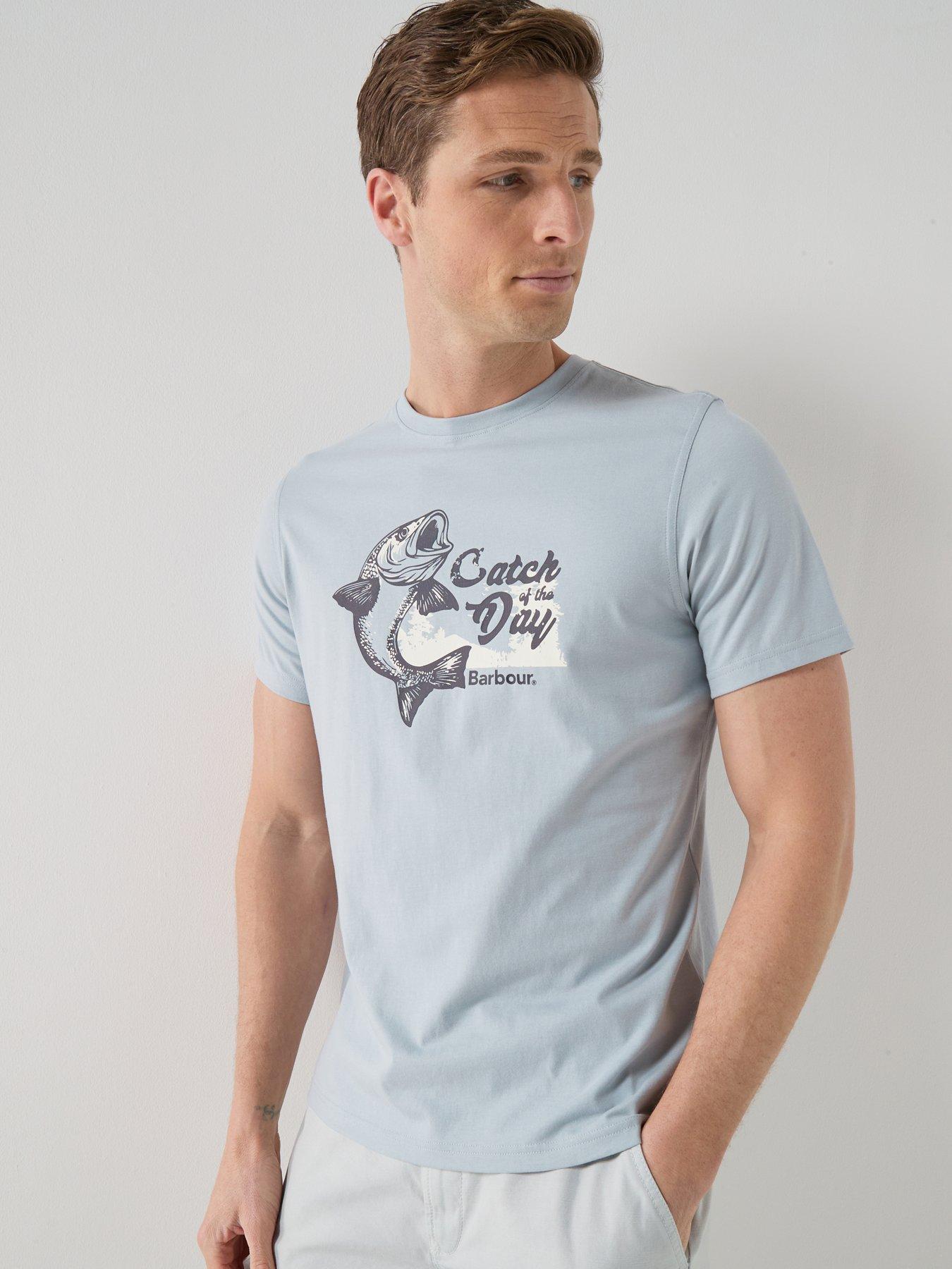Barbour Fairlight Graphic T-Shirt - Light Blue | Very