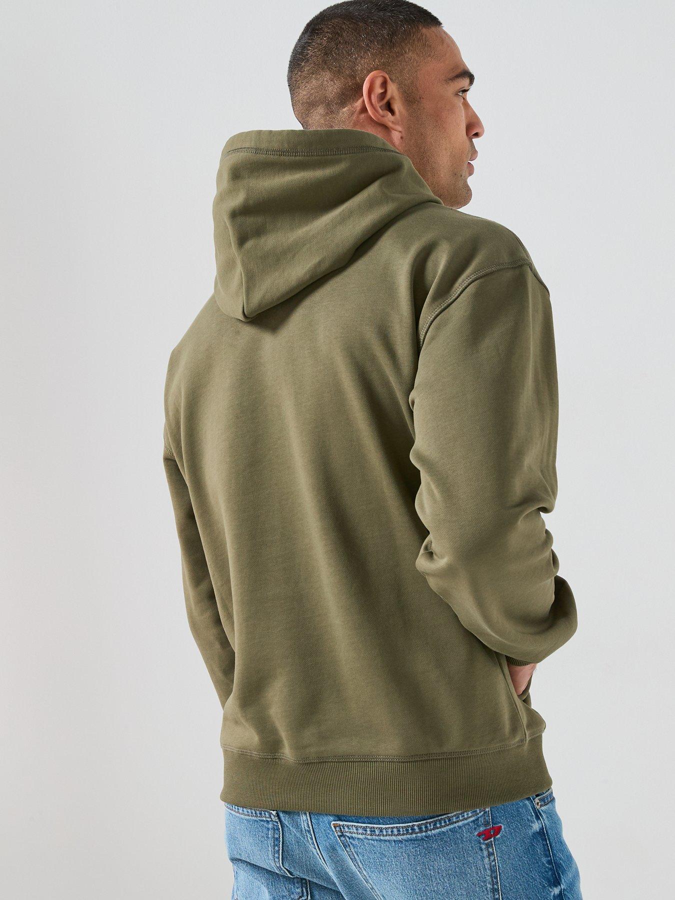 Diesel D Oval Overhead Hoodie - Khaki | Very