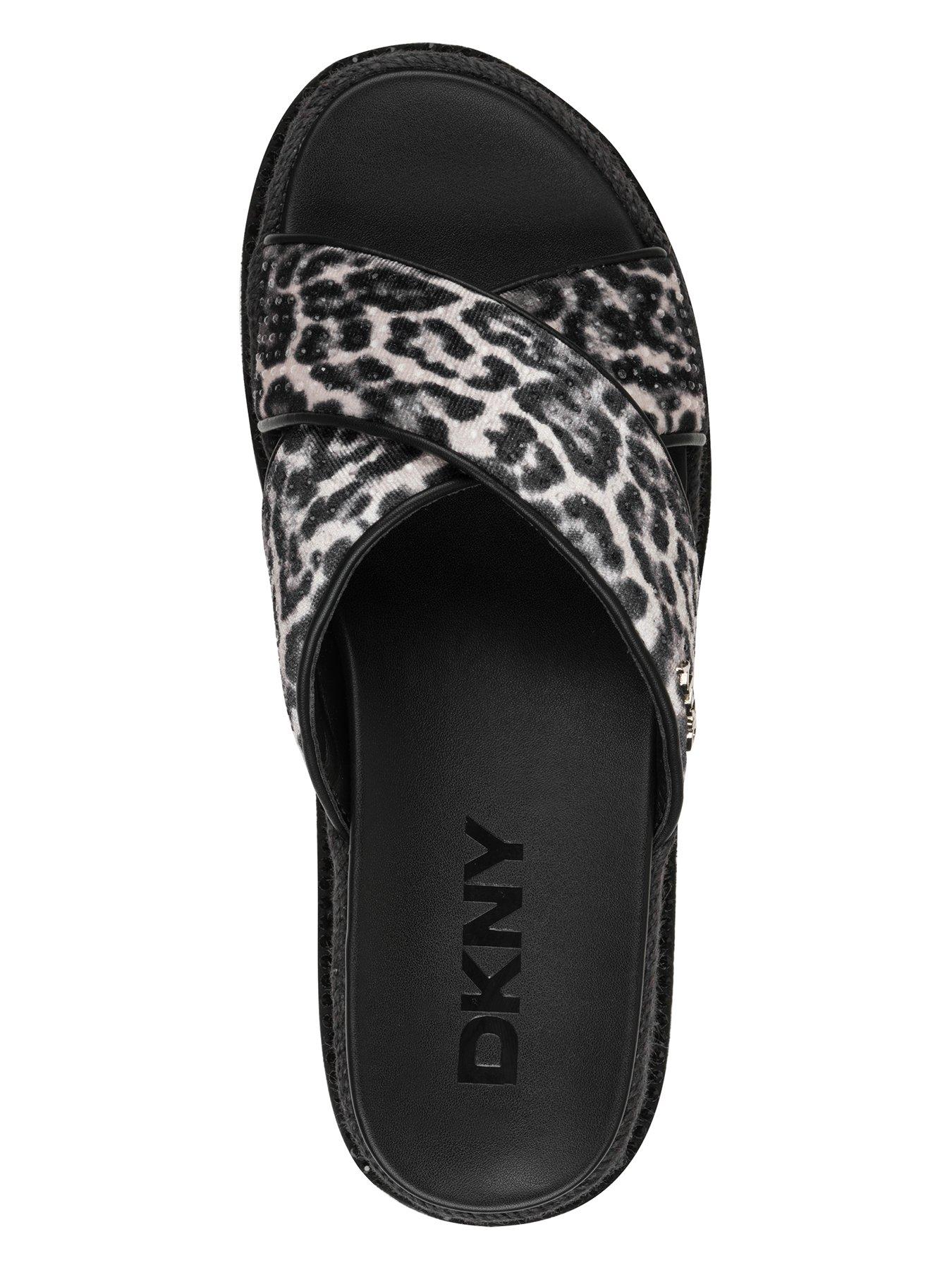DKNY Berris - X Band Wedge Espadrille 40mm - Black | Very