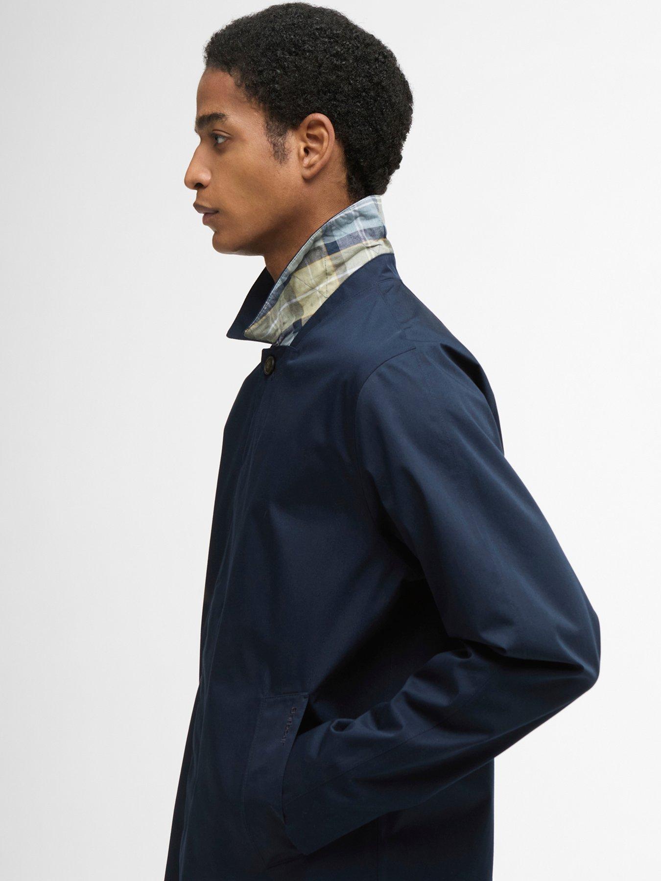 Barbour Rokig Waterproof Mac Jacket - Navy | Very