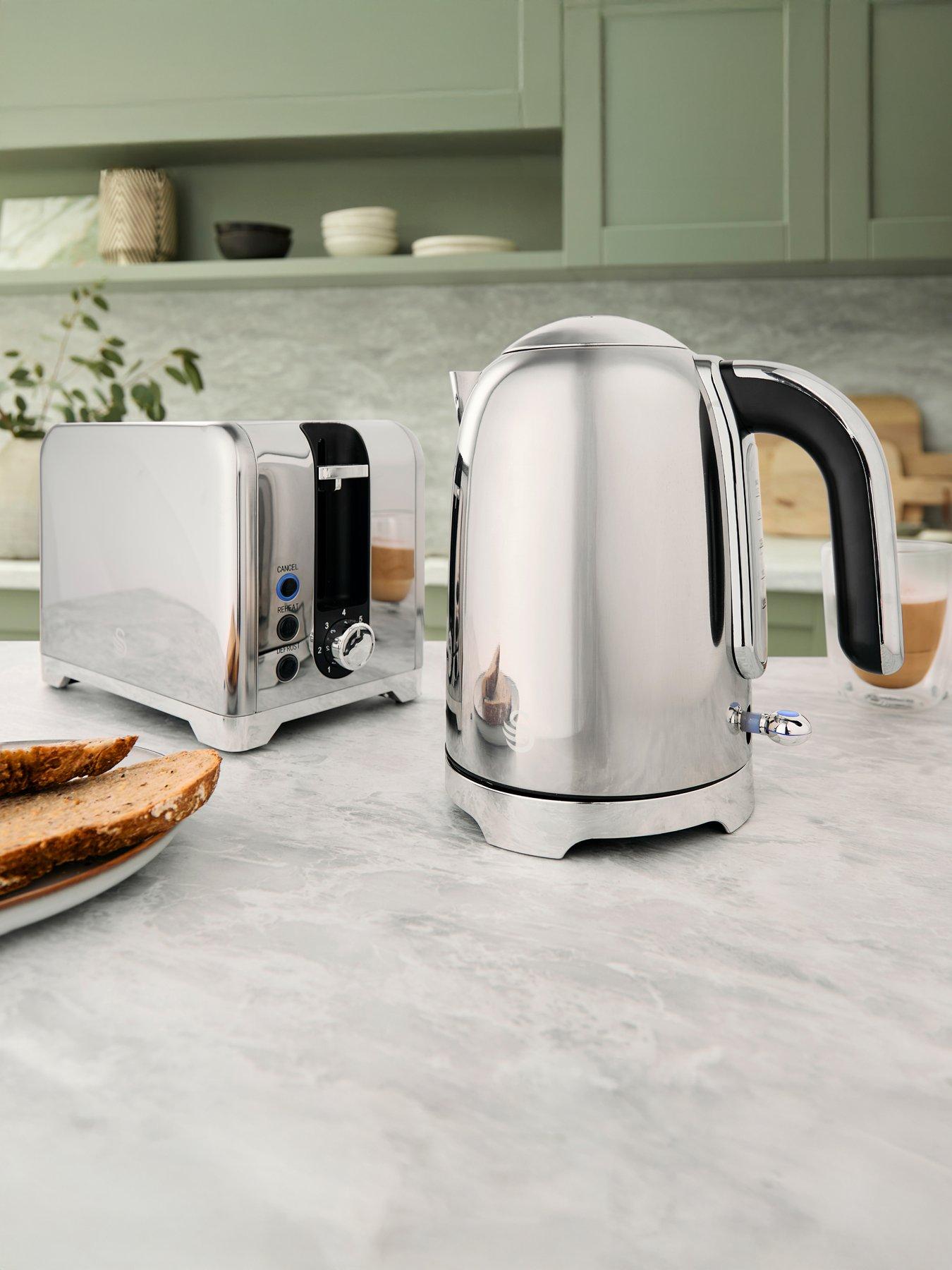 Swan Solace, 2 Slice Toaster Twin Pack Stainless Steel | Very