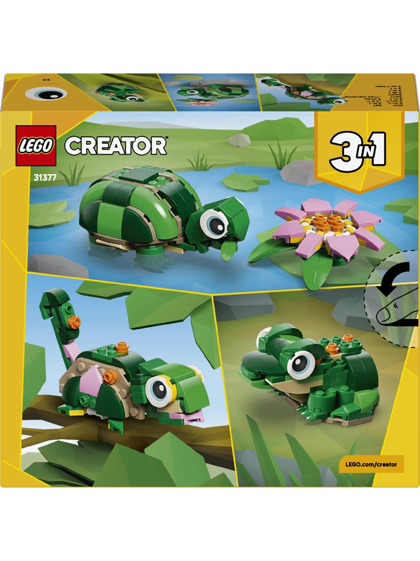 LEGO Creator 3-in-1 Turtle with a Water Lily Flower (31377) | Very