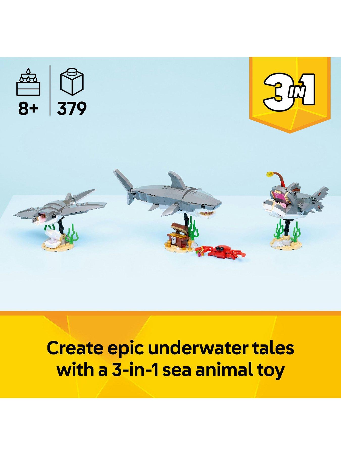 LEGO Creator 3in1 Fierce Shark with a Treasure Chest 31381 | Very