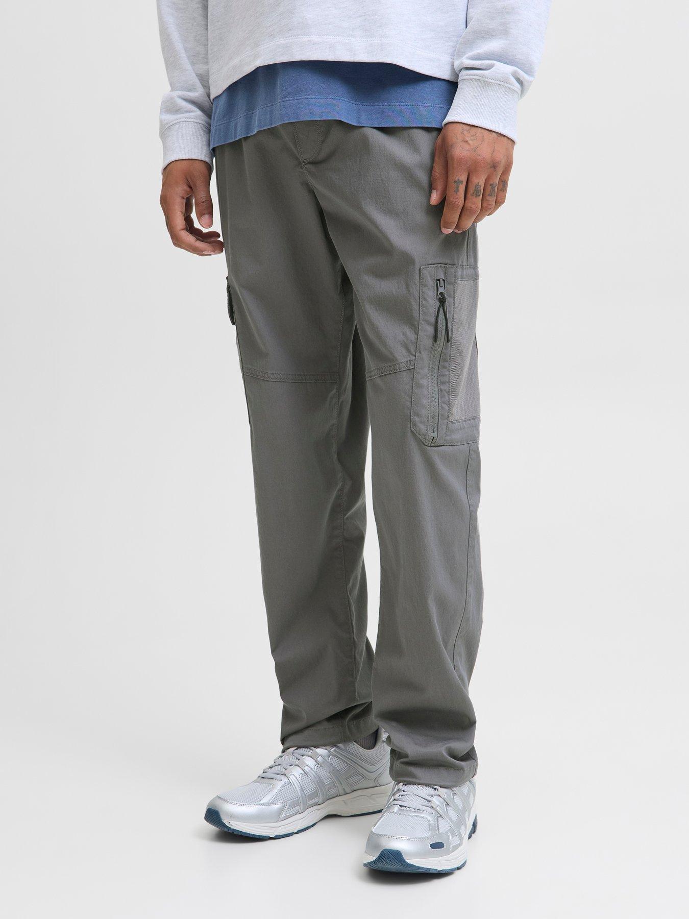 Jack & Jones Kane River Tech Cargo Trousers - Grey | Very