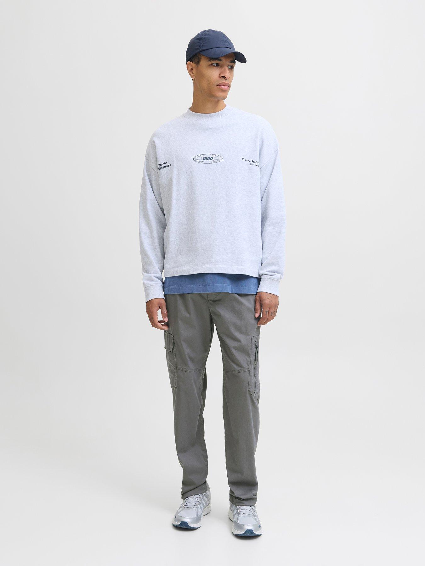 Jack & Jones Kane River Tech Cargo Trousers - Grey | Very