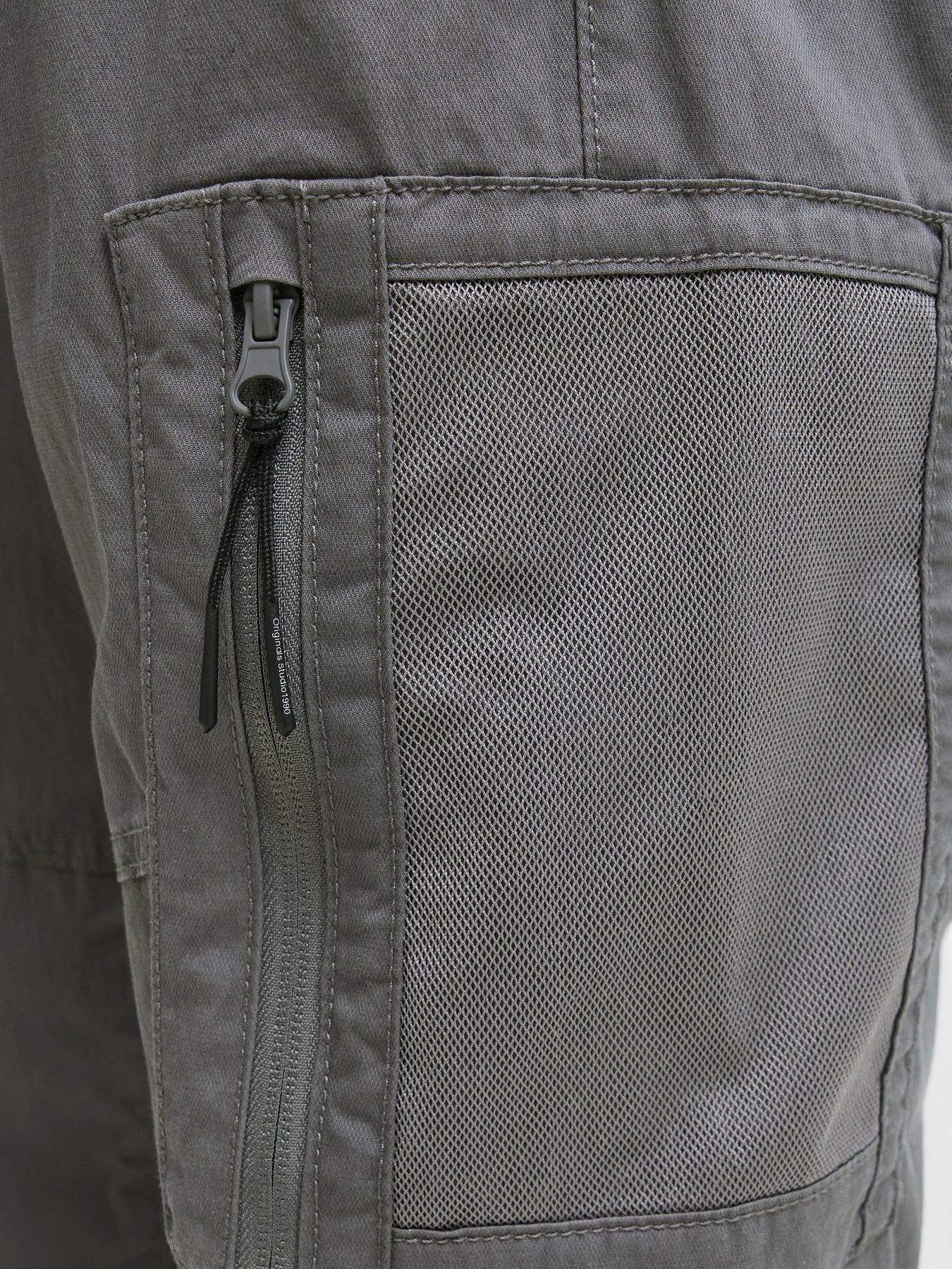 Jack & Jones Kane River Tech Cargo Trousers - Grey | Very