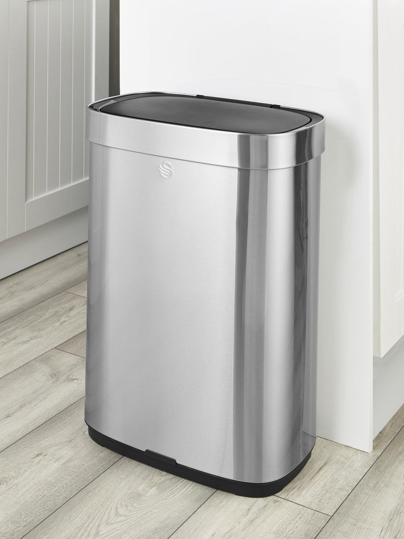 Swan 65l Rechargeable Rectangular Sensor Bin | Very