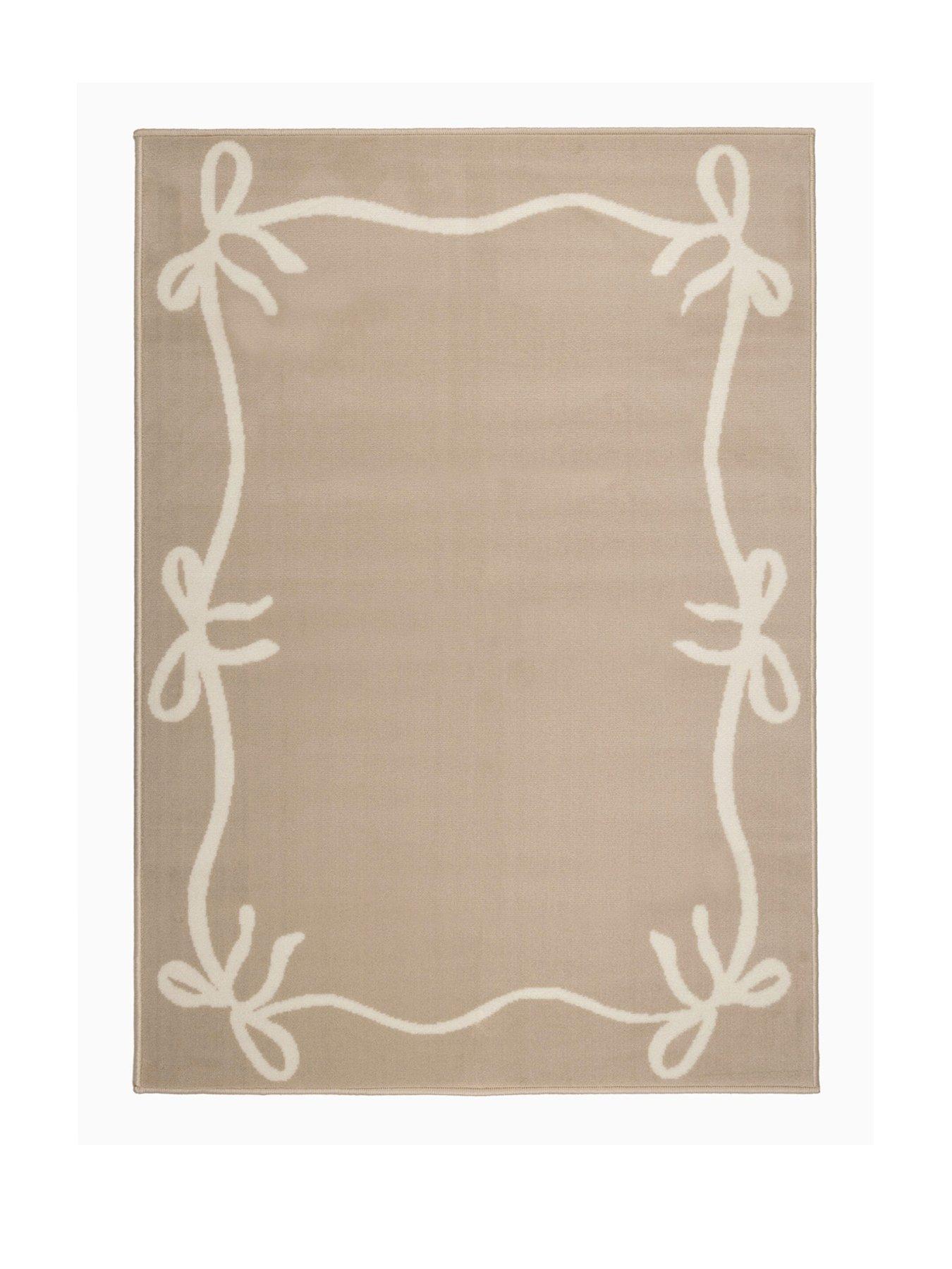 The Very Collection Maestro Bow Border Rug - Natural | Very