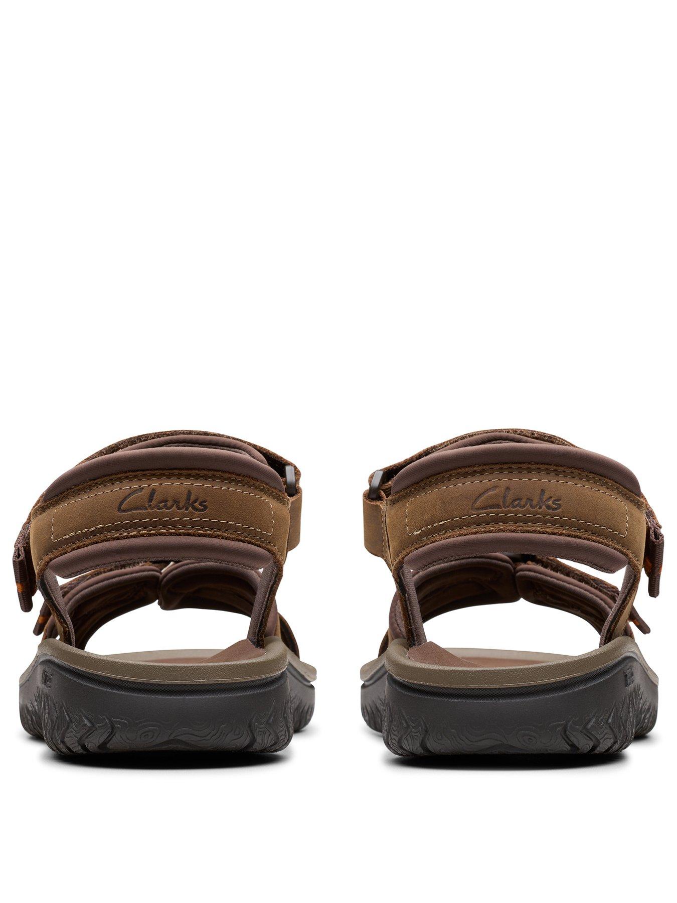 Clarks Wesley Shore Sandals - Dark Brown | Very