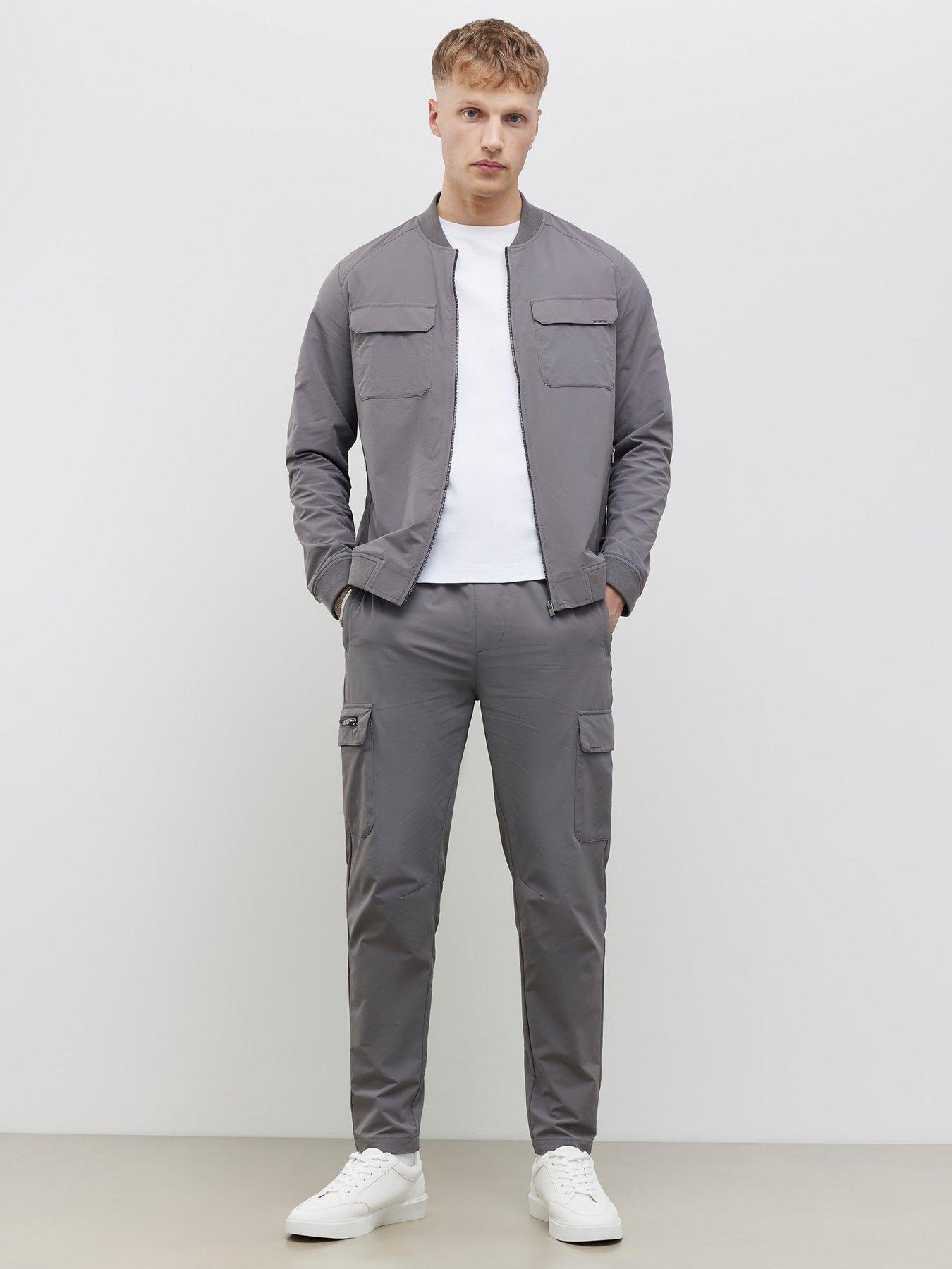 River Island Defined Muscle Fit Bomber - Grey | Very