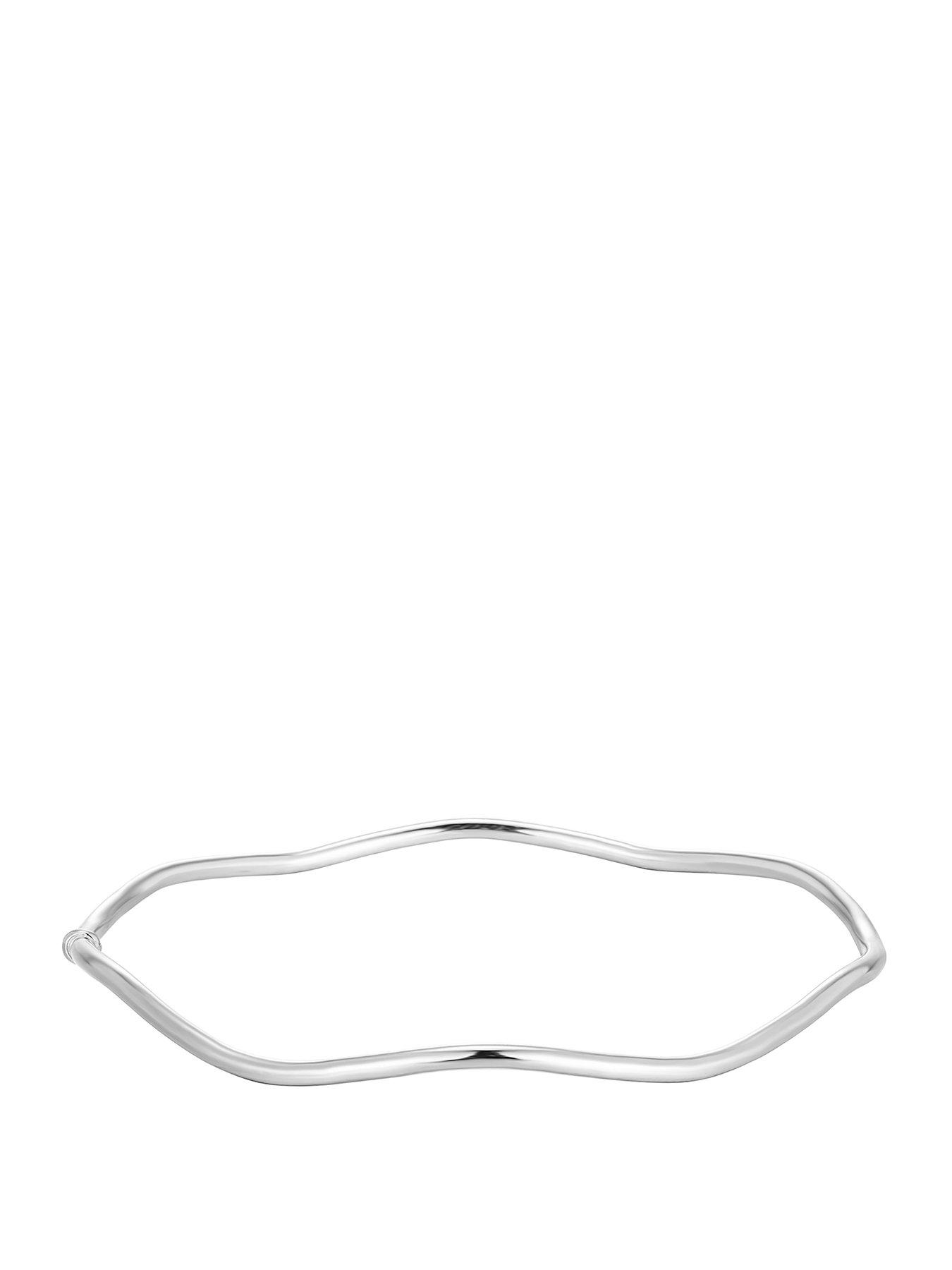 Seol + Gold Sterling Silver Wavy Bangle | Very
