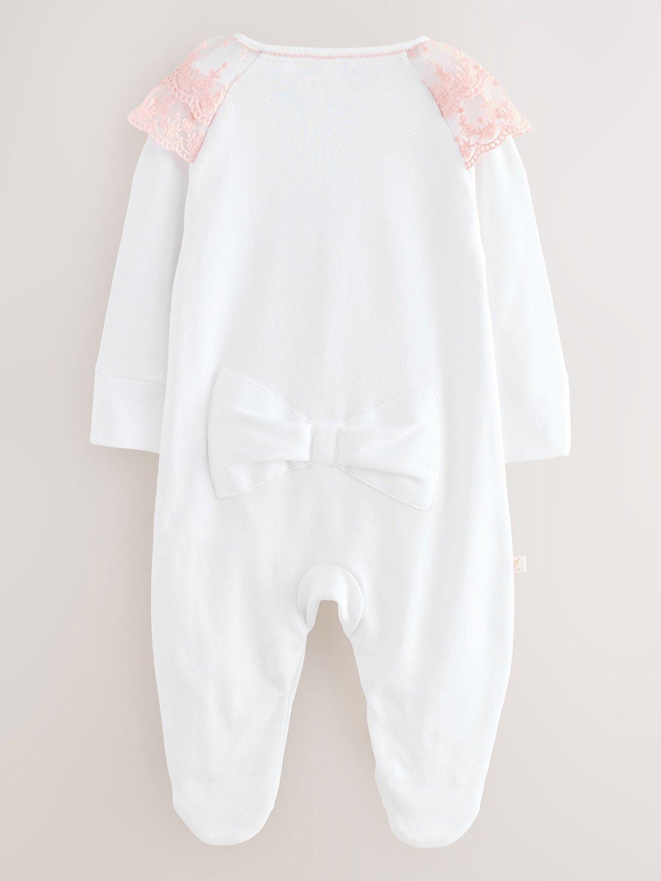 Ted Baker Baby Girls Born In 2026 Bunny Sleepsuit - White | Very