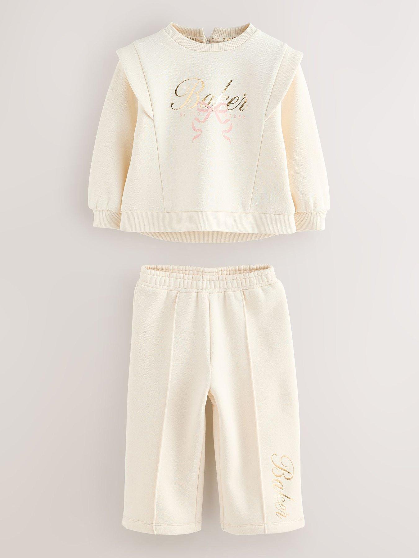 Ted Baker Younger Girls Frill Graphic Set - Cream | Very