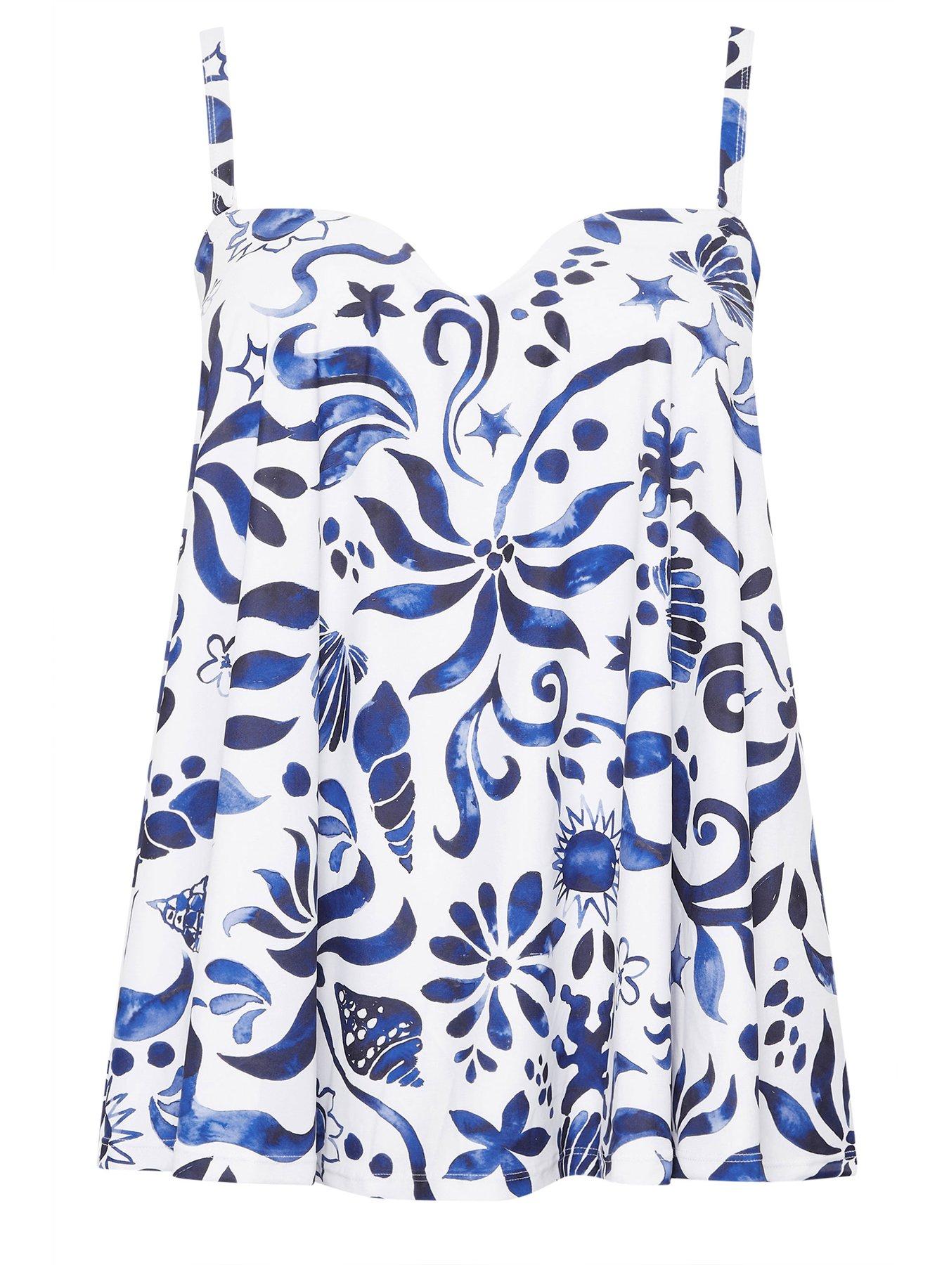 Yours Curve Folkloric V-wire A-line Tankini | Very